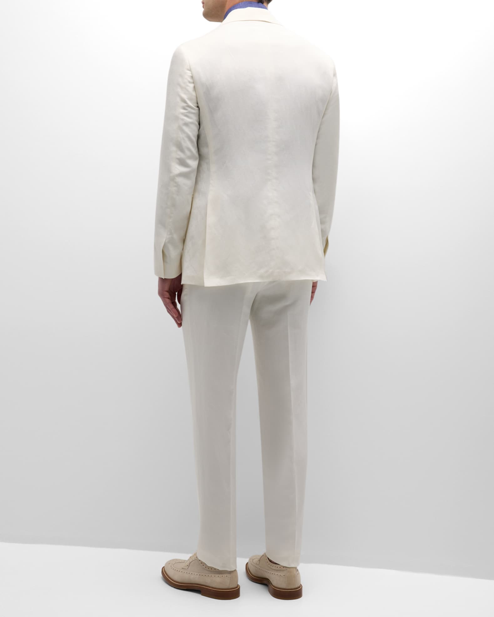 Canali Men's Linen-Silk Solid Suit | Neiman Marcus