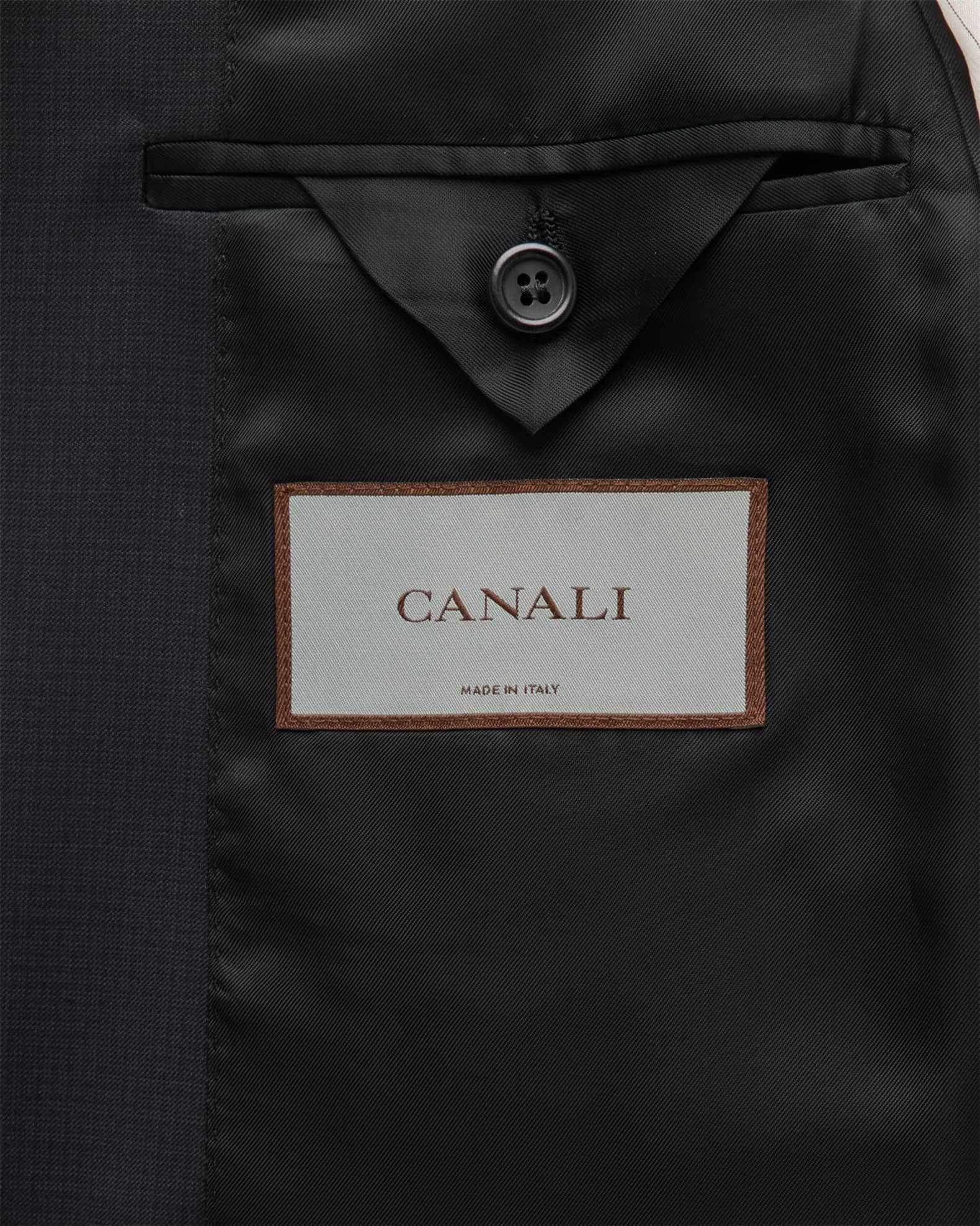 Canali Men's Super 130s Wool Micro-Check Suit | Neiman Marcus