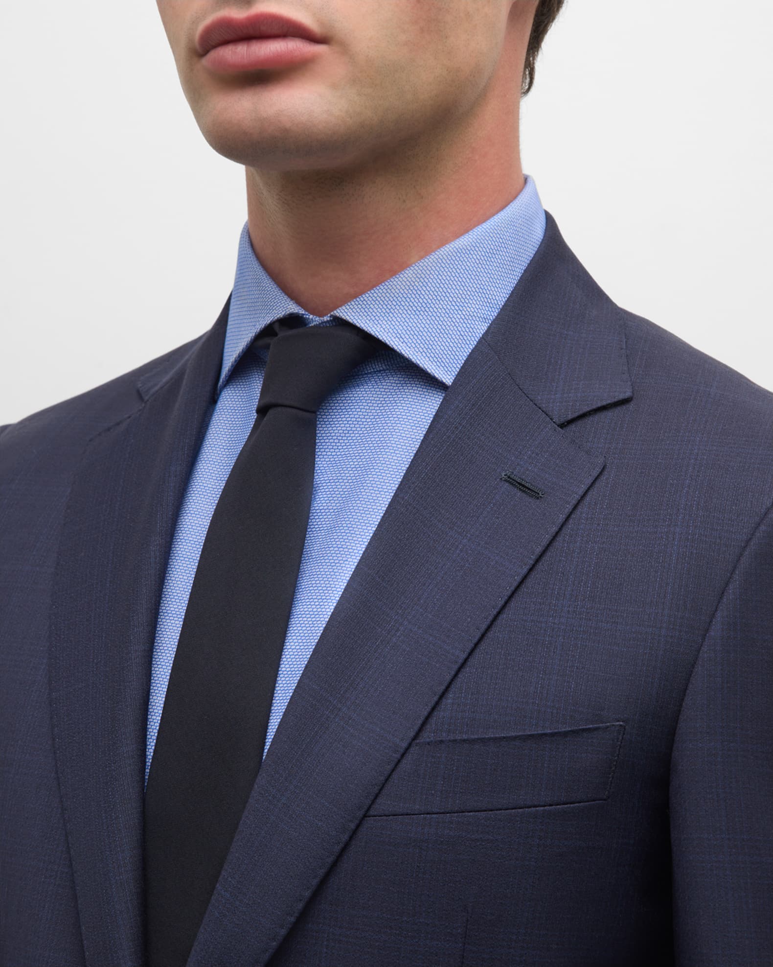 Canali Men's Tonal Plaid Wool Suit | Neiman Marcus