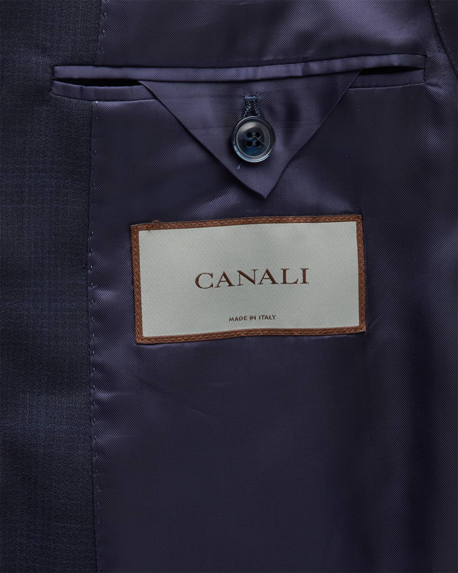 Canali Men's Tonal Plaid Wool Suit | Neiman Marcus