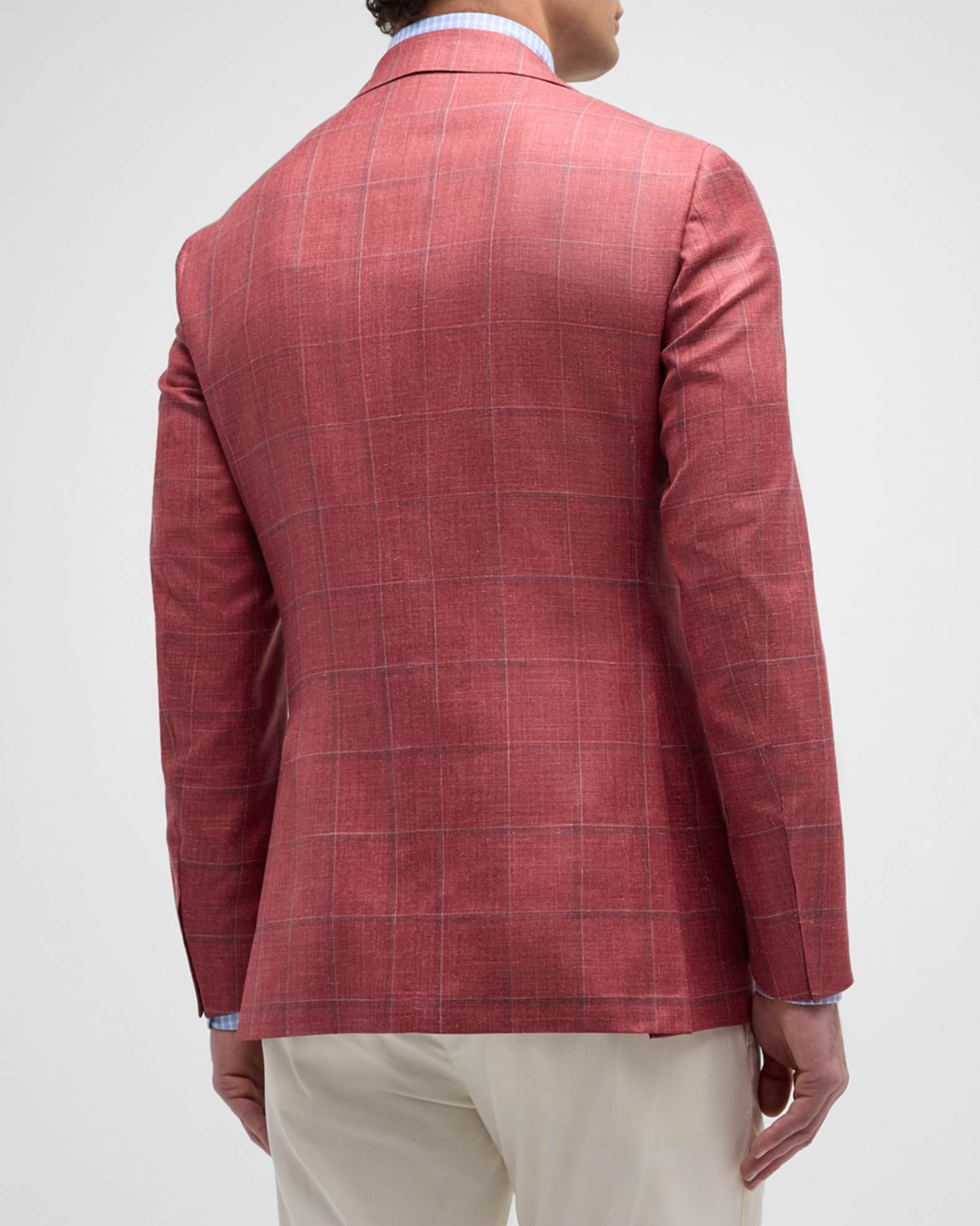 Canali Men's Windowpane Sport Coat | Neiman Marcus