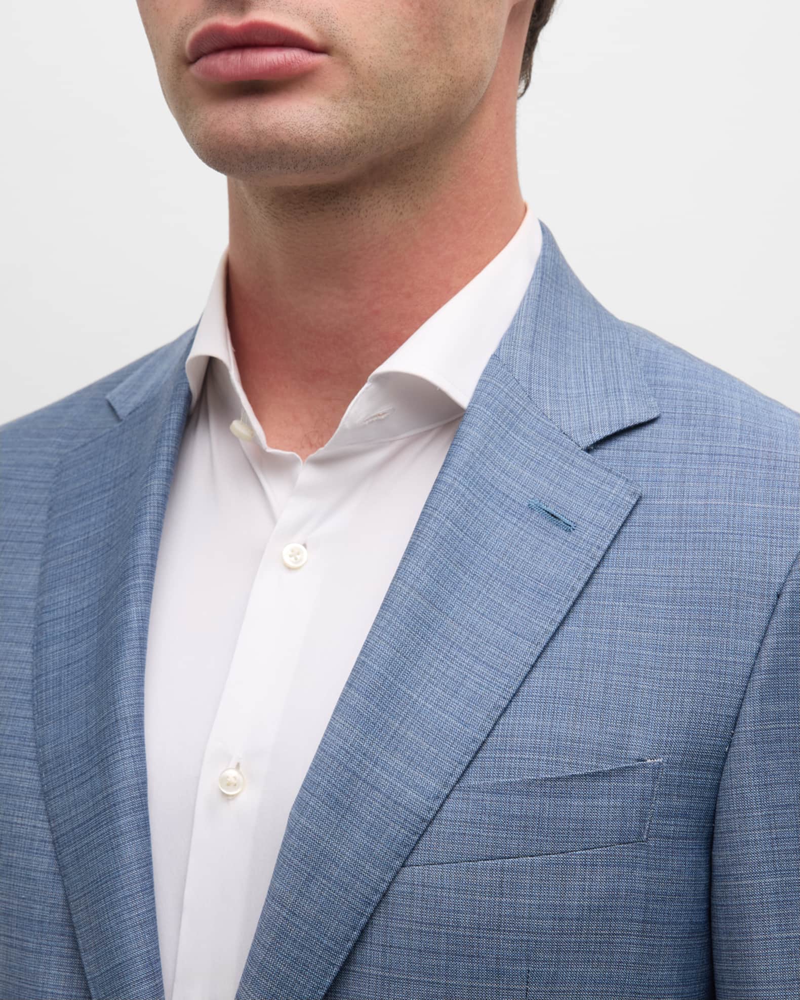 Canali Men's Heathered Wool Suit | Neiman Marcus