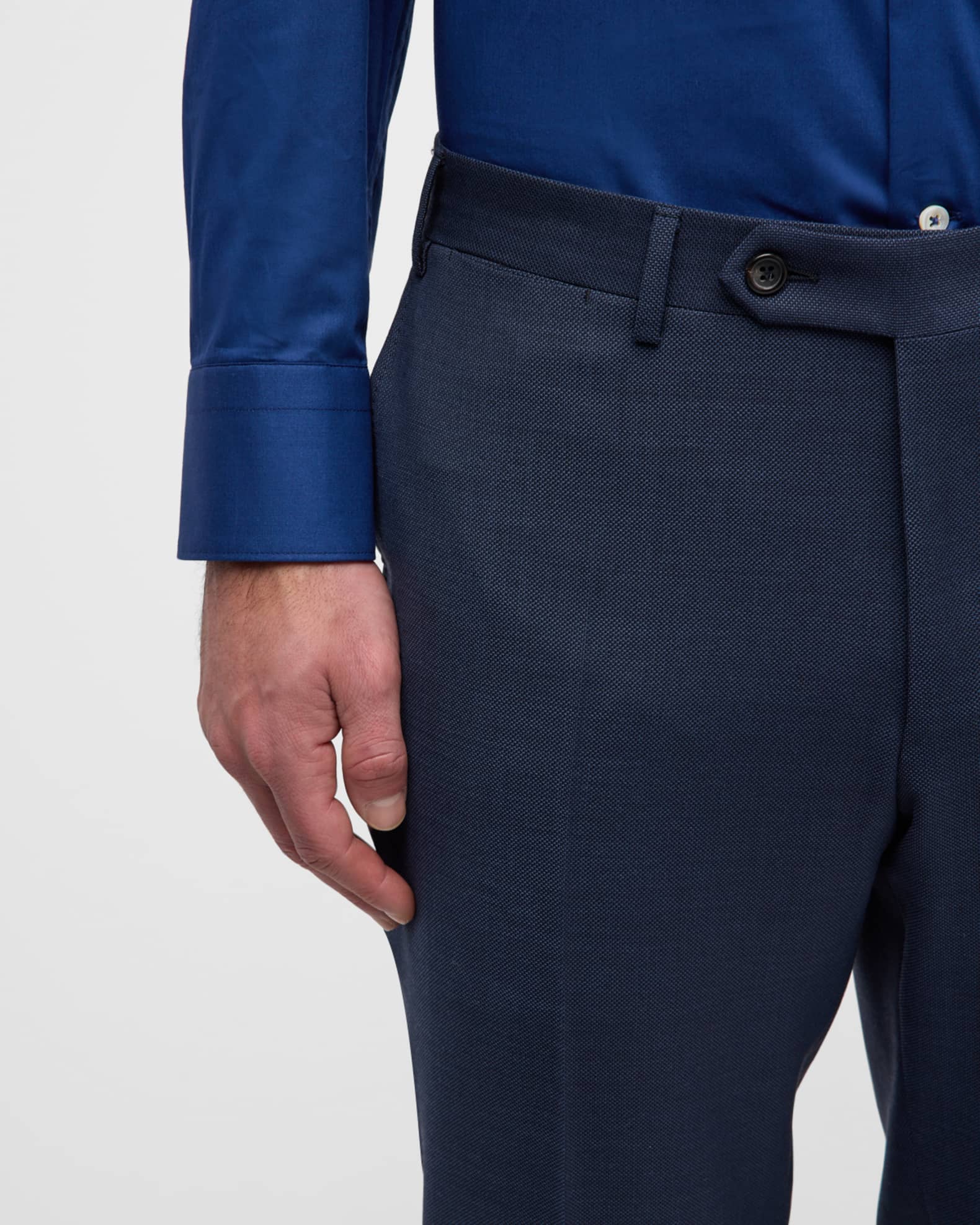 Canali Men's Textured Super 130s Wool Suit | Neiman Marcus