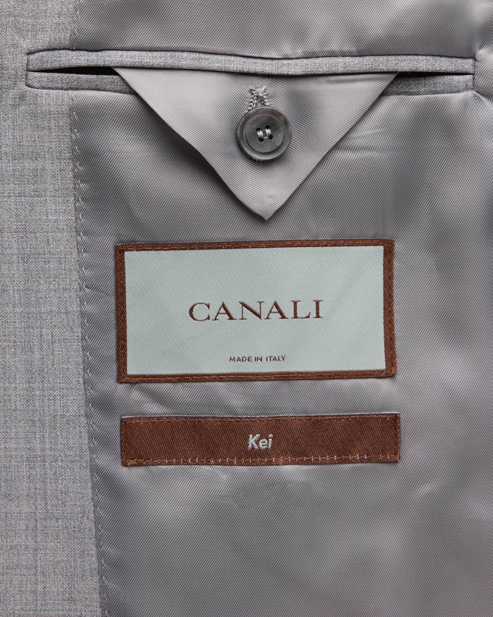 Canali Men's Super 130s Wool Heathered Suit | Neiman Marcus