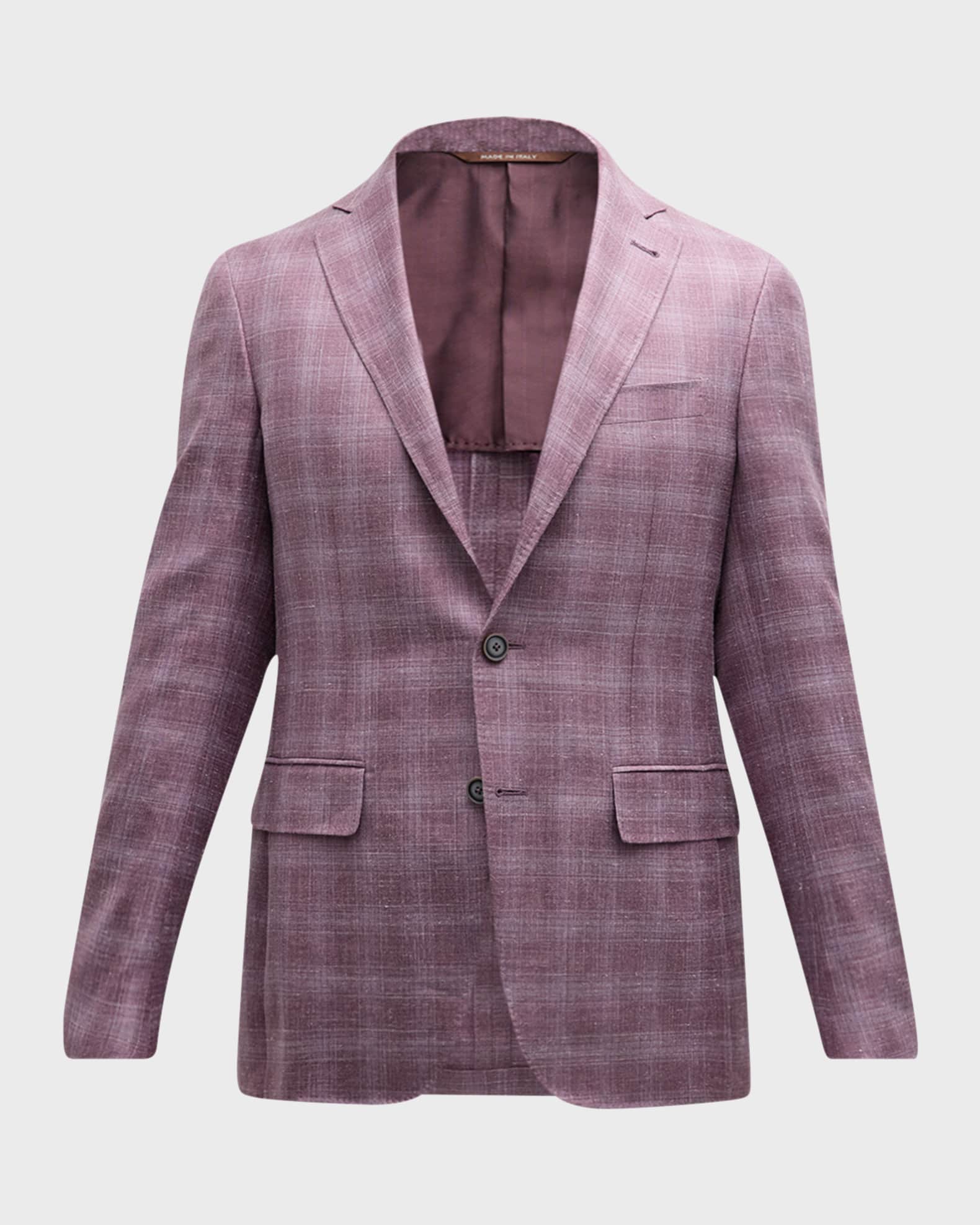 Canali Men's Tonal Plaid Sport Coat | Neiman Marcus