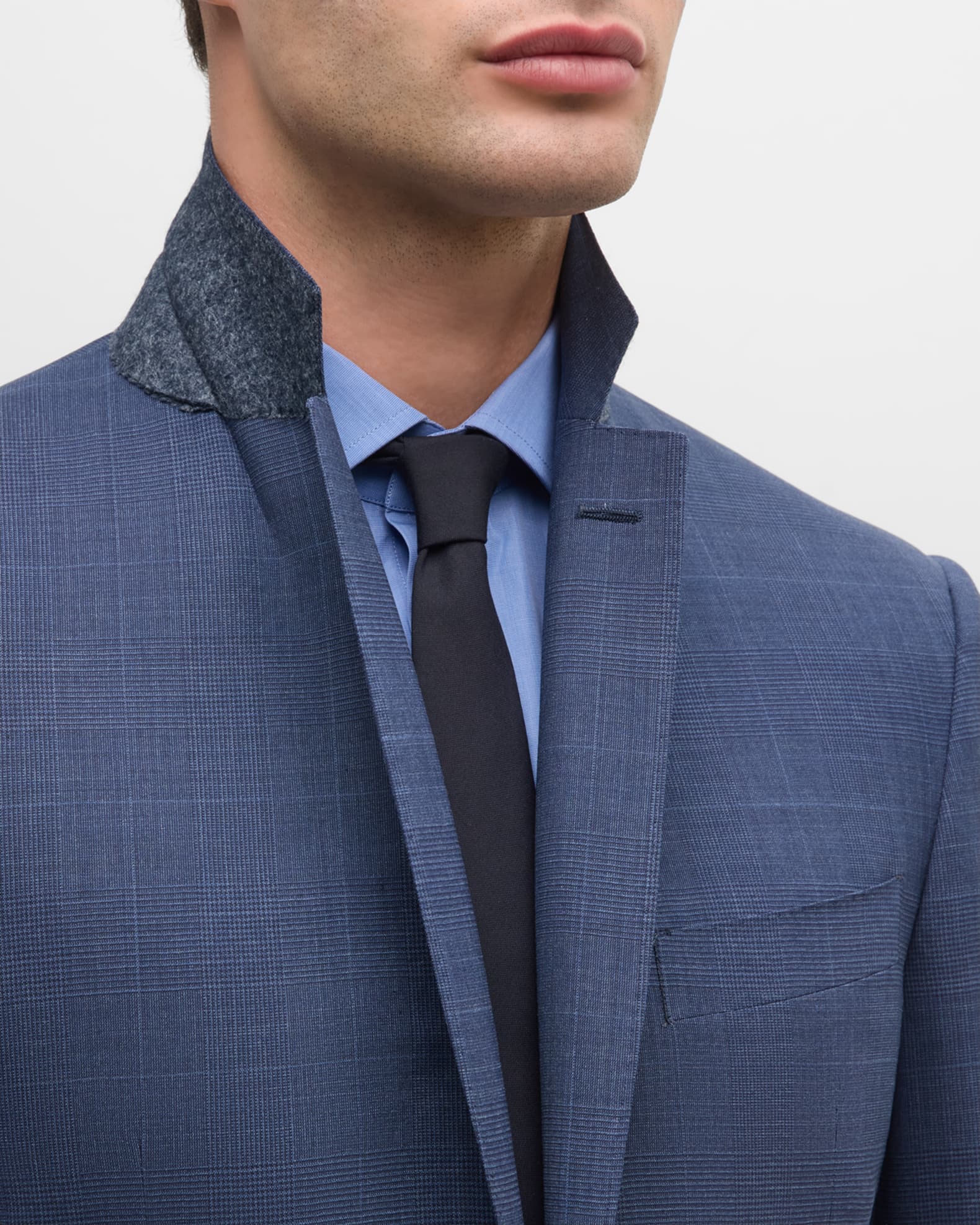 Canali Men's Plaid Super 130s Wool Suit | Neiman Marcus