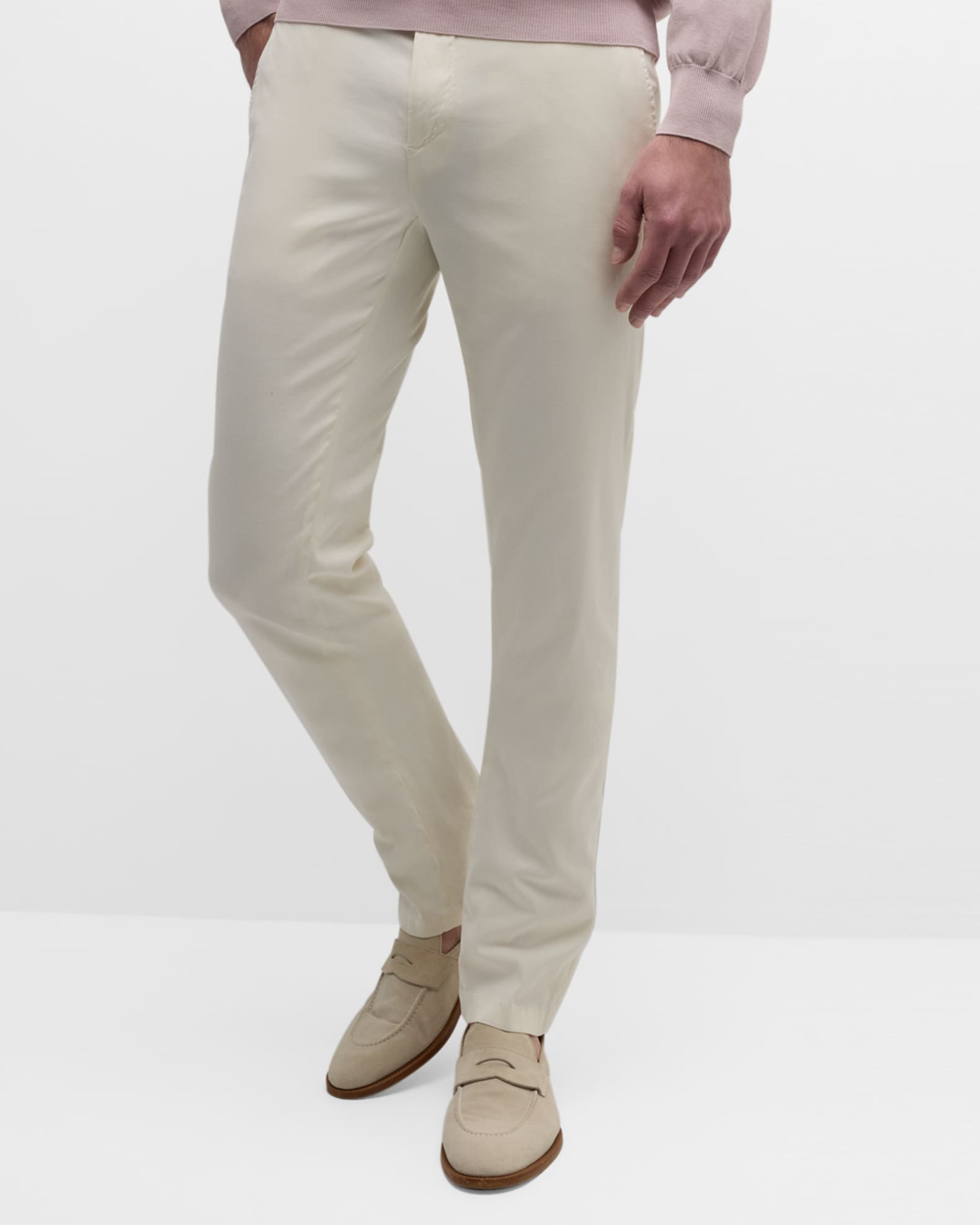 Canali Men's Slim Flat-Front Pants | Neiman Marcus