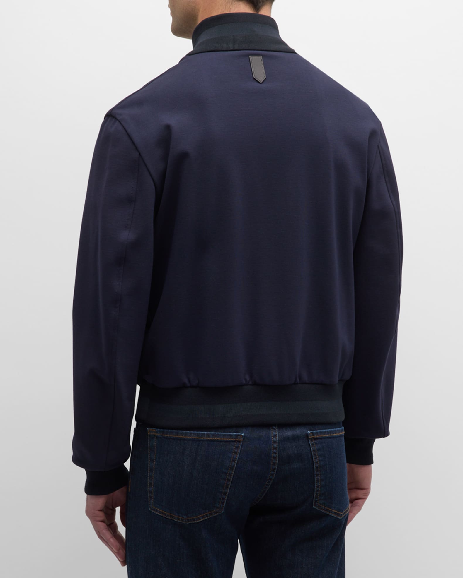 Canali Men's Full-Zip Bomber Jacket | Neiman Marcus