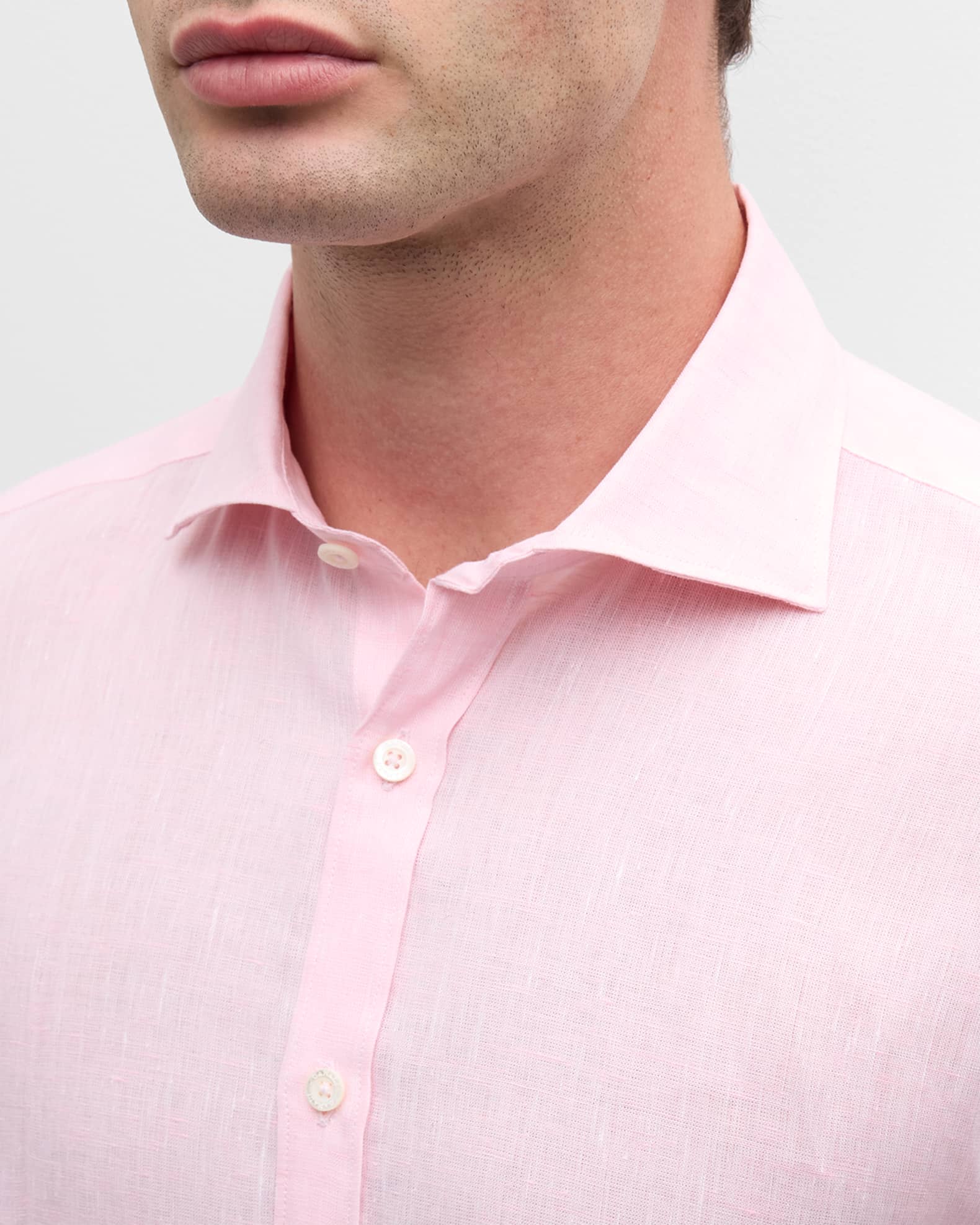 Canali Men's Classic-Fit Linen Sport Shirt | Neiman Marcus