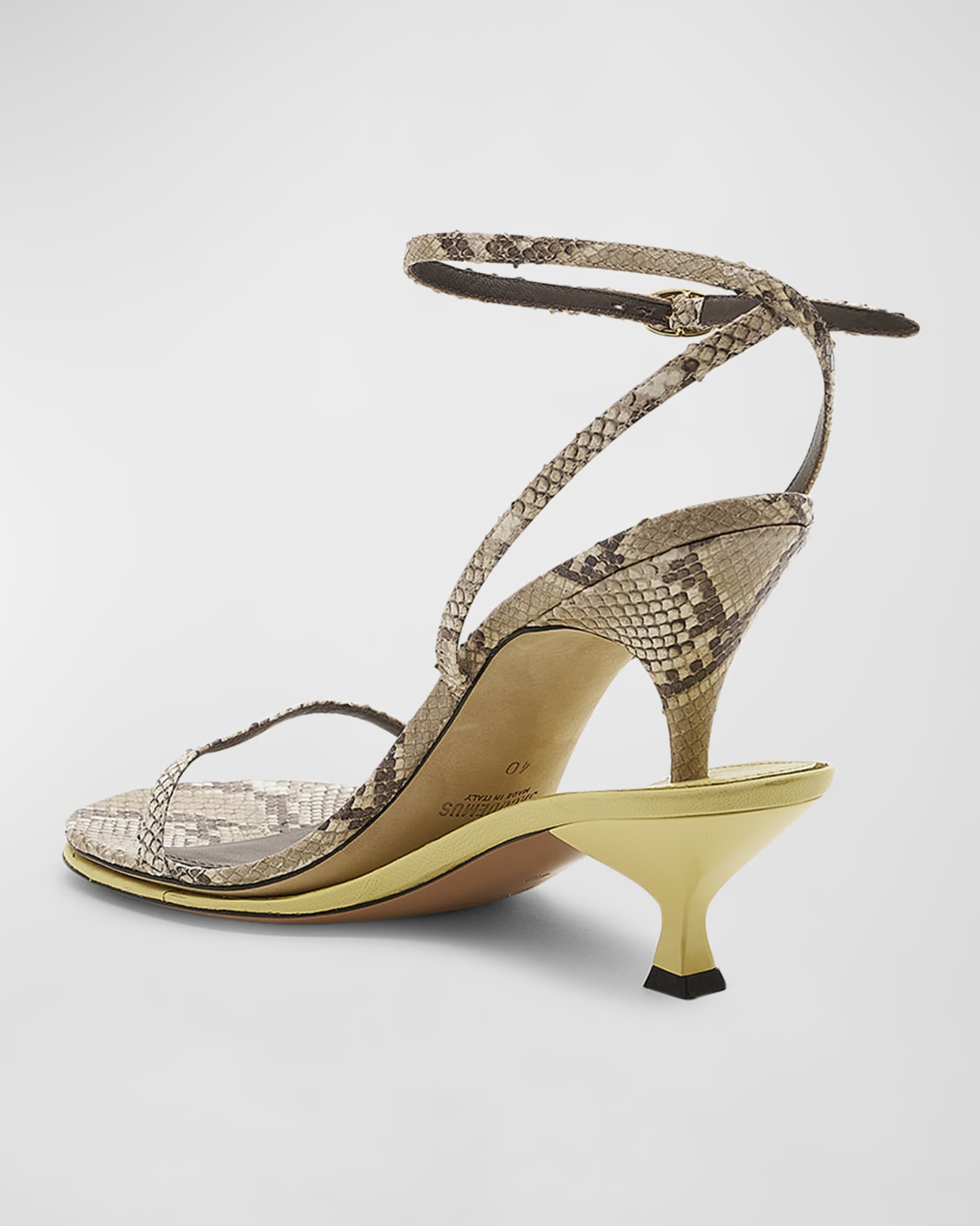 Jacquemus Les Doubles Ankle Strap Embossed Sandals Neiman Marcus