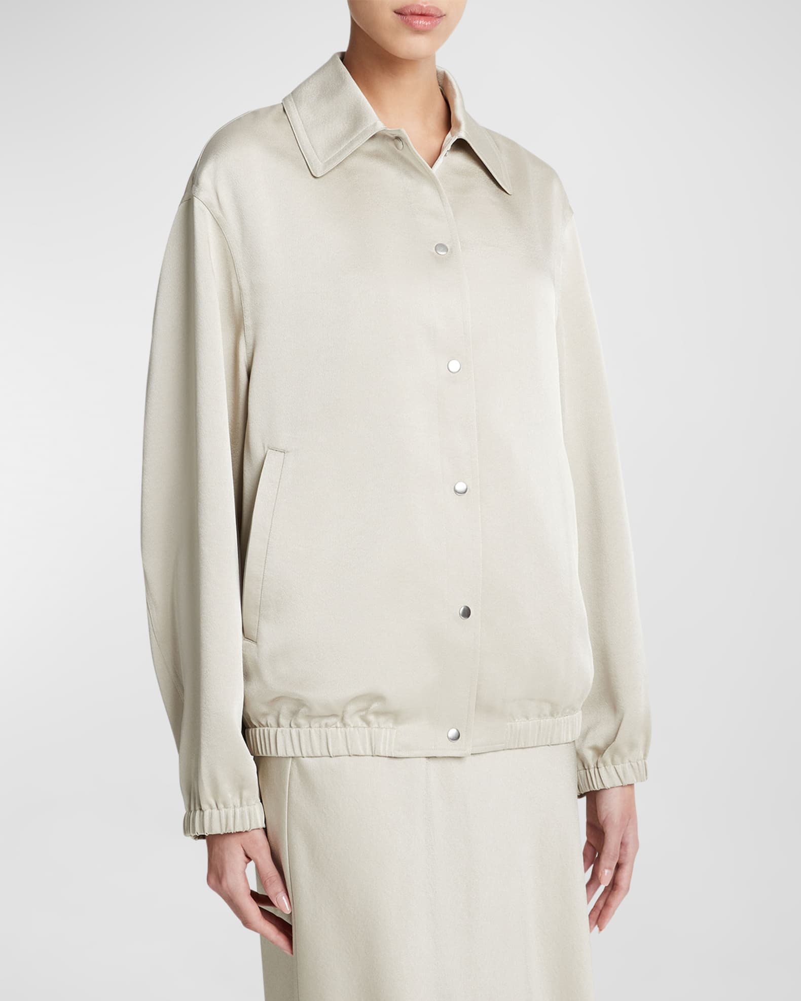 Vince Shine Snap-Front Jacket | Neiman Marcus