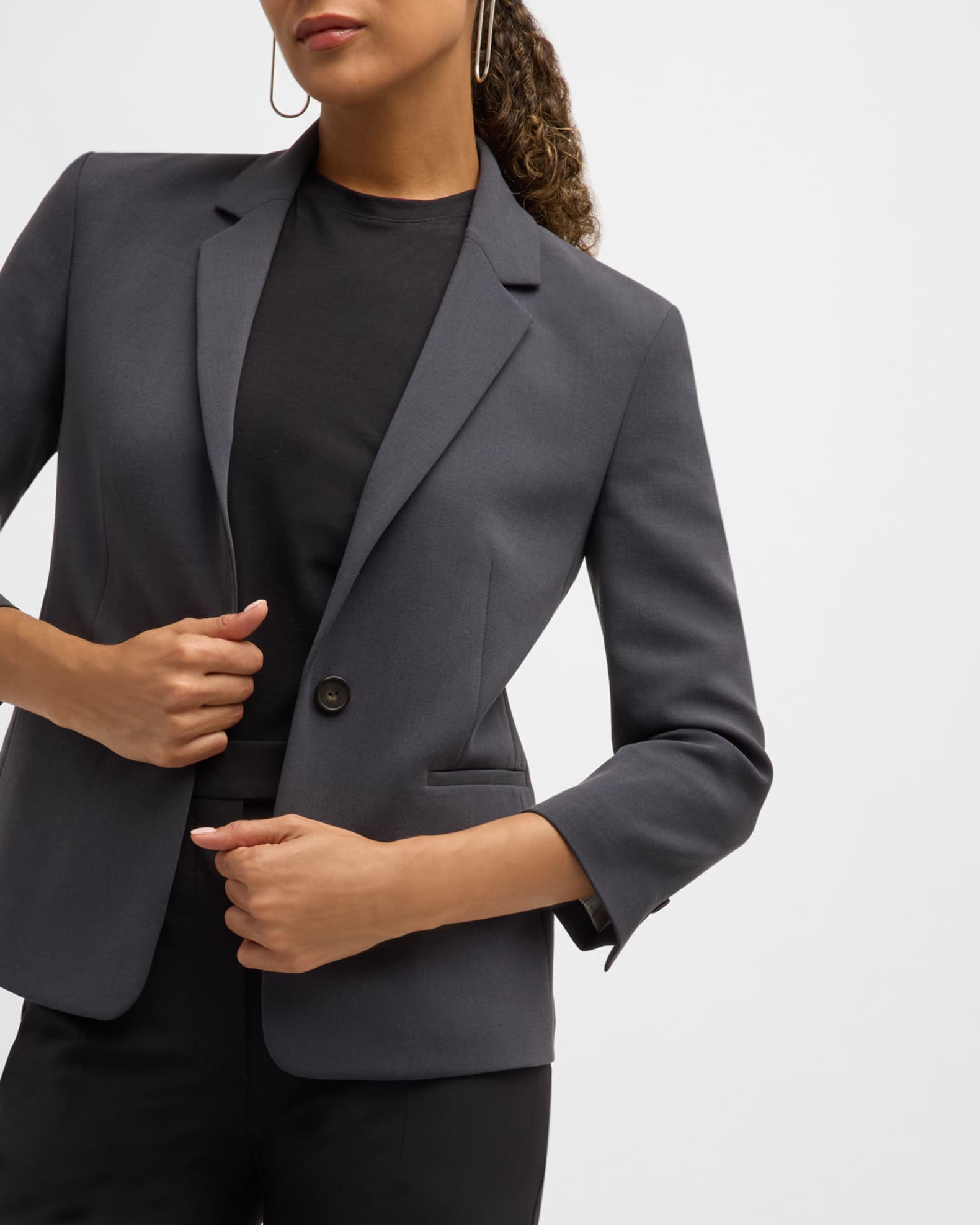 Vince Shrunken Bracelet-Sleeve Blazer | Neiman Marcus