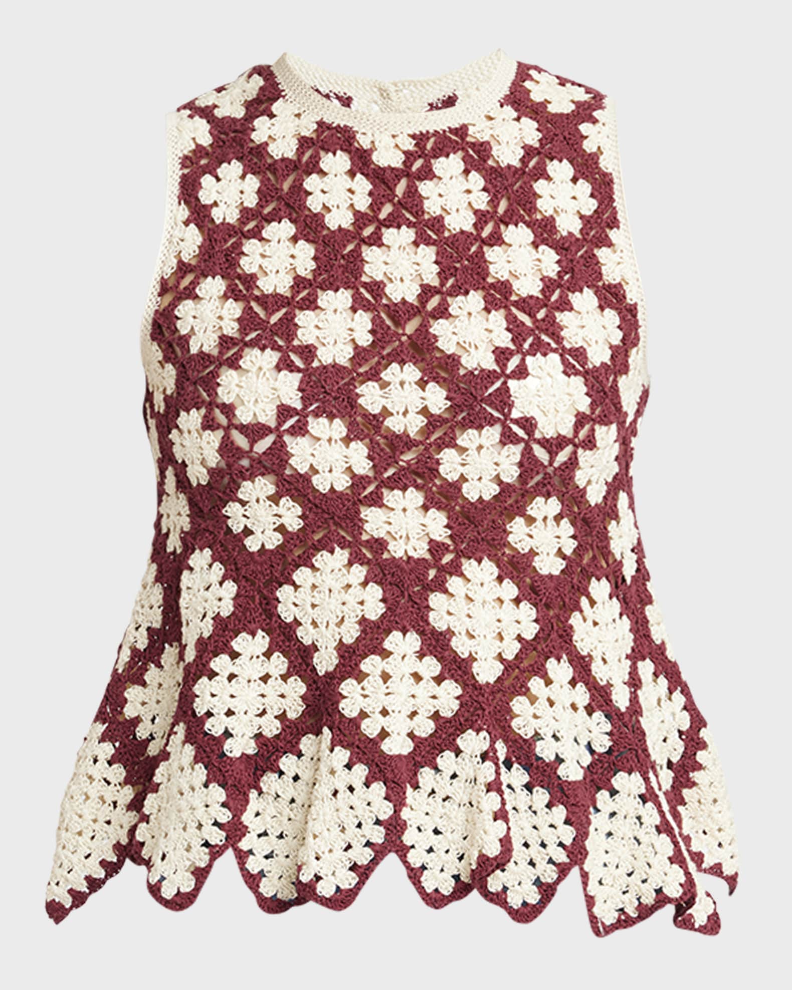 Ulla Johnson Boden Floral Crochet Sleeveless Top | Neiman Marcus