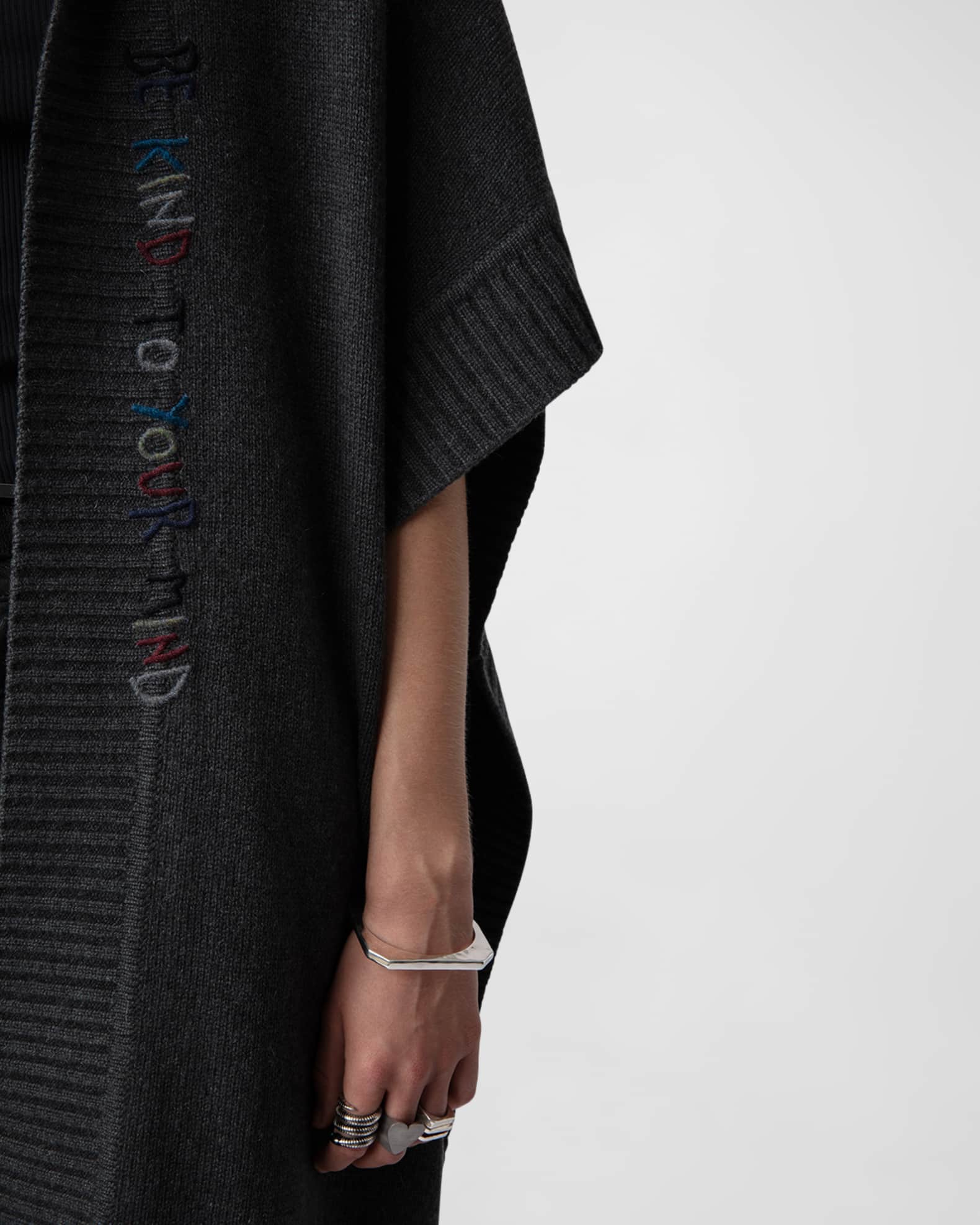 Zadig & Voltaire Inna Embroidered Cashmere Cardigan | Neiman Marcus