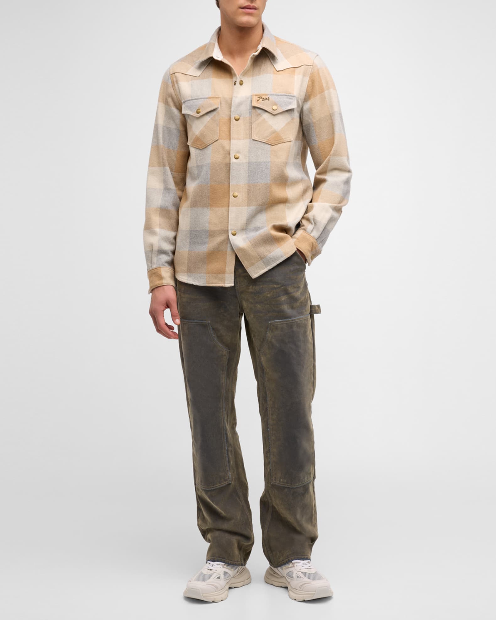 PRPS Men's Plaid Flannel Button-Down Shirt | Neiman Marcus