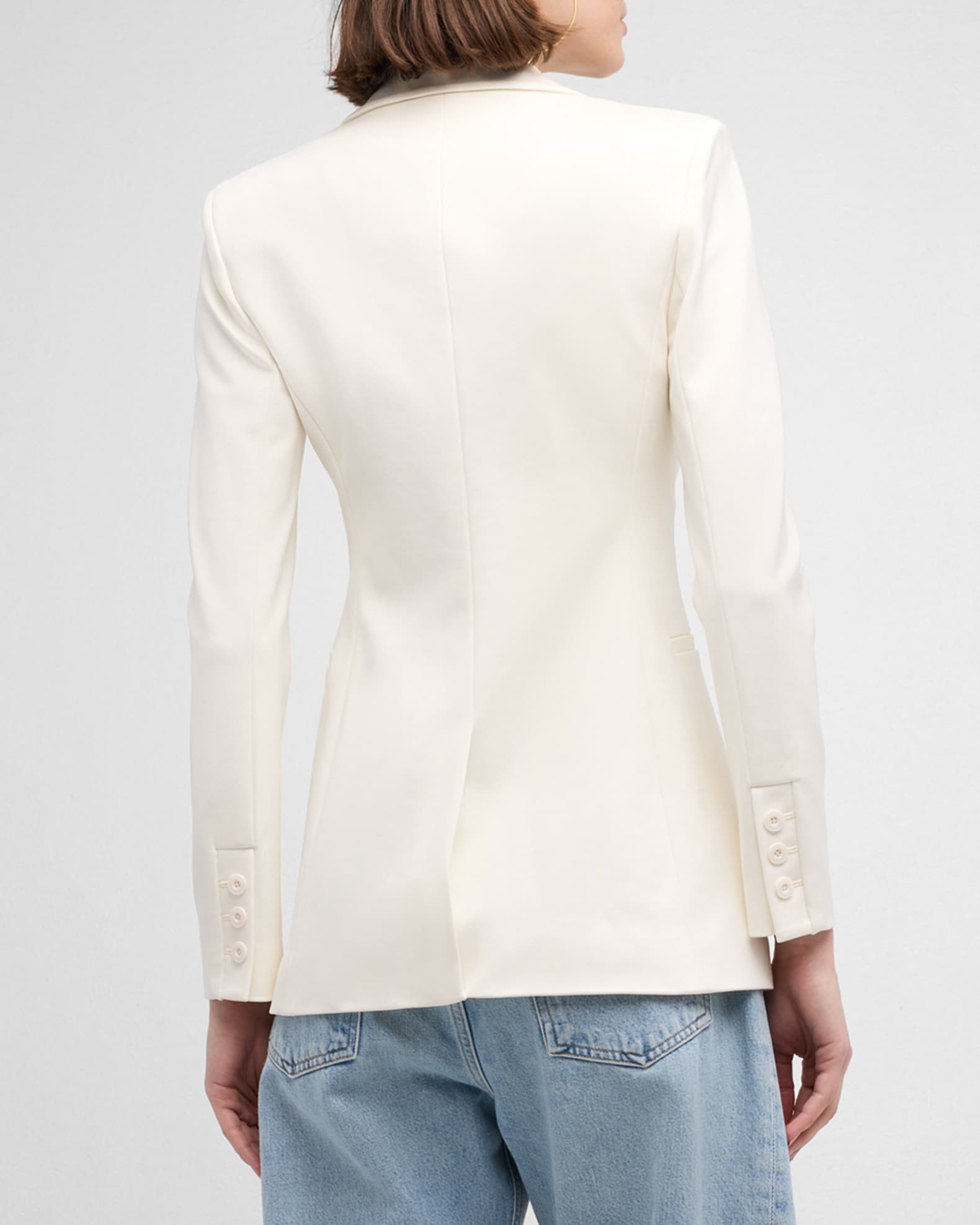 Alice + Olivia Breann Long Fitted Blazer | Neiman Marcus