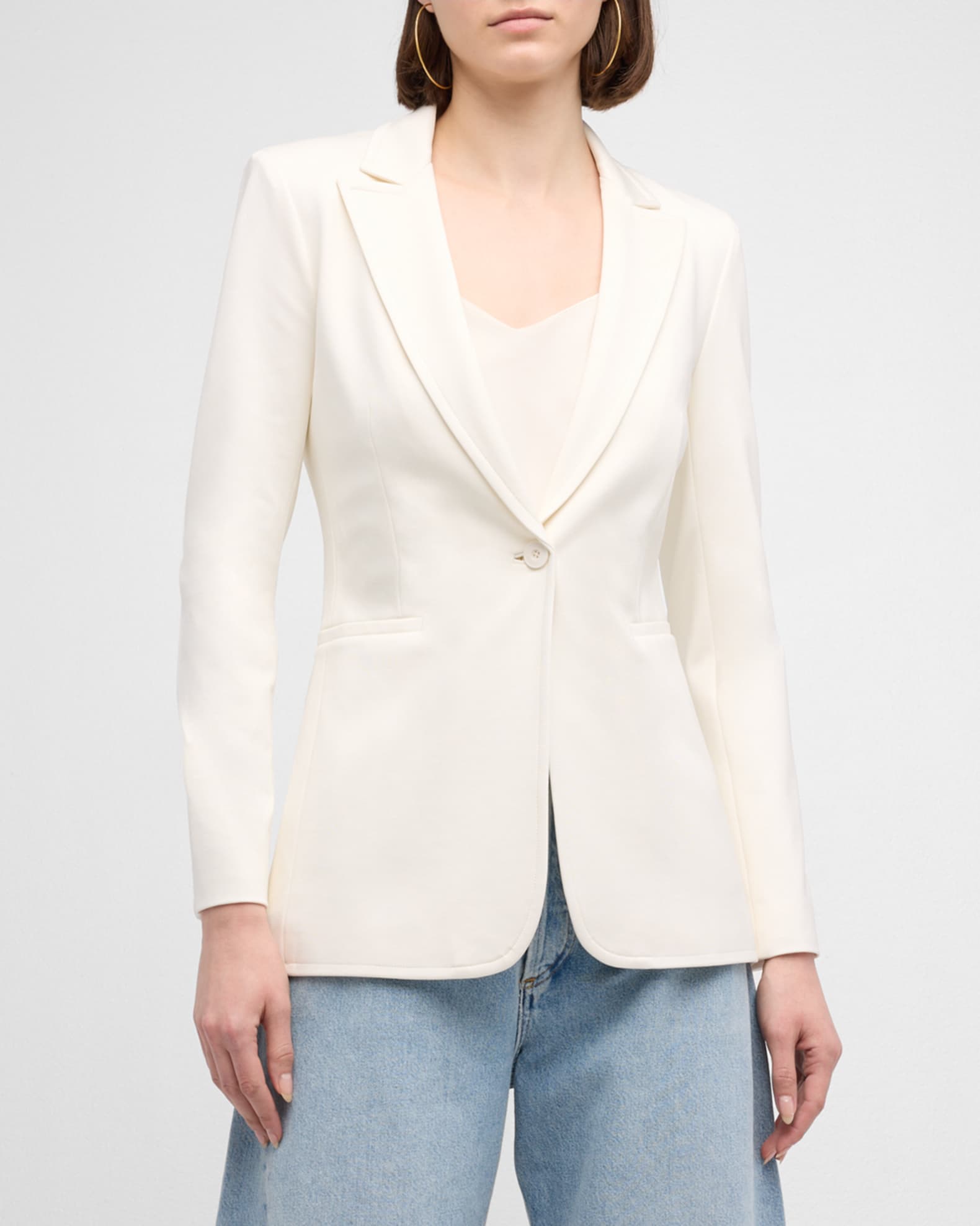 Alice + Olivia Breann Long Fitted Blazer | Neiman Marcus