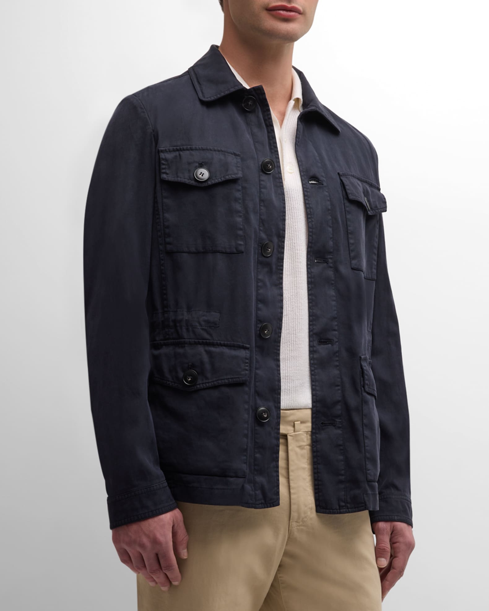 Canali Men's Four-Pocket Field Jacket | Neiman Marcus