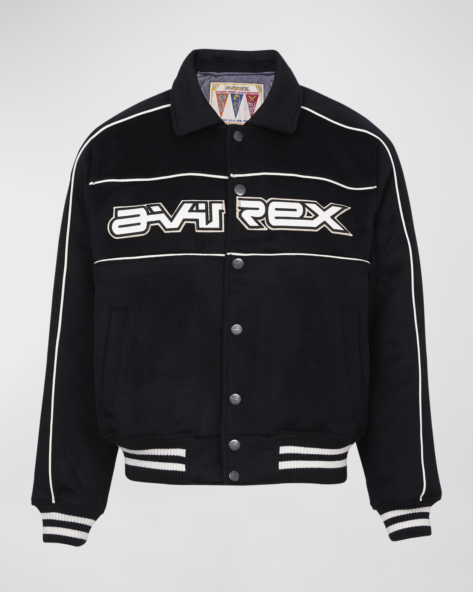 AVIREX Men's Wool Rider Logo Jacket | Neiman Marcus