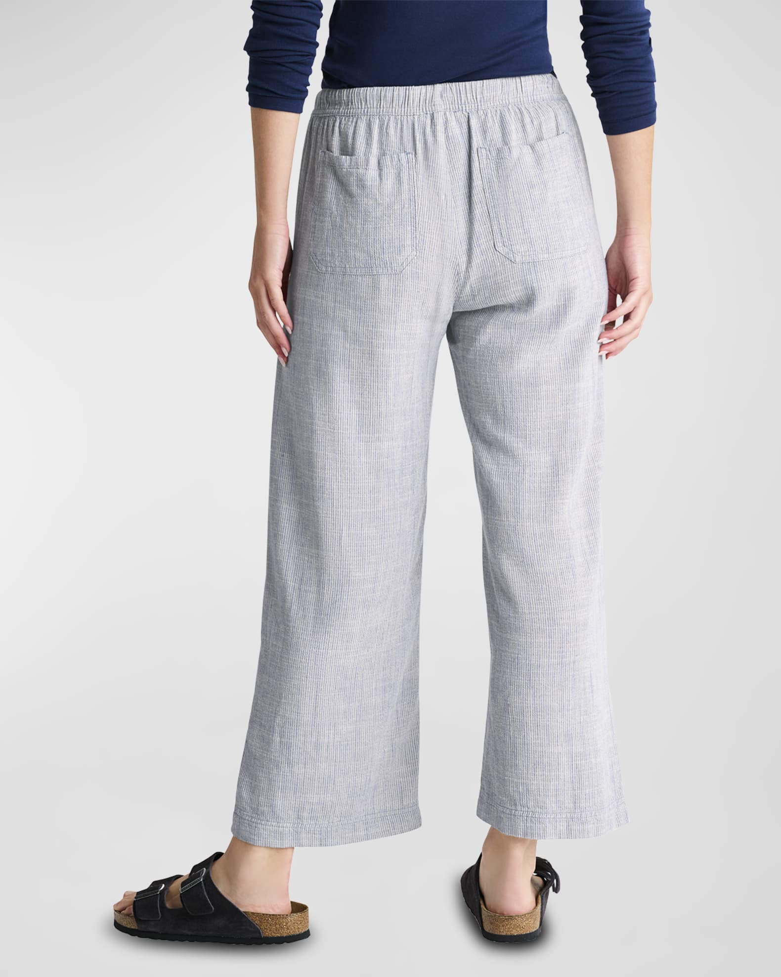 Splendid Angie Cropped Wide-Leg Drawstring Pants | Neiman Marcus