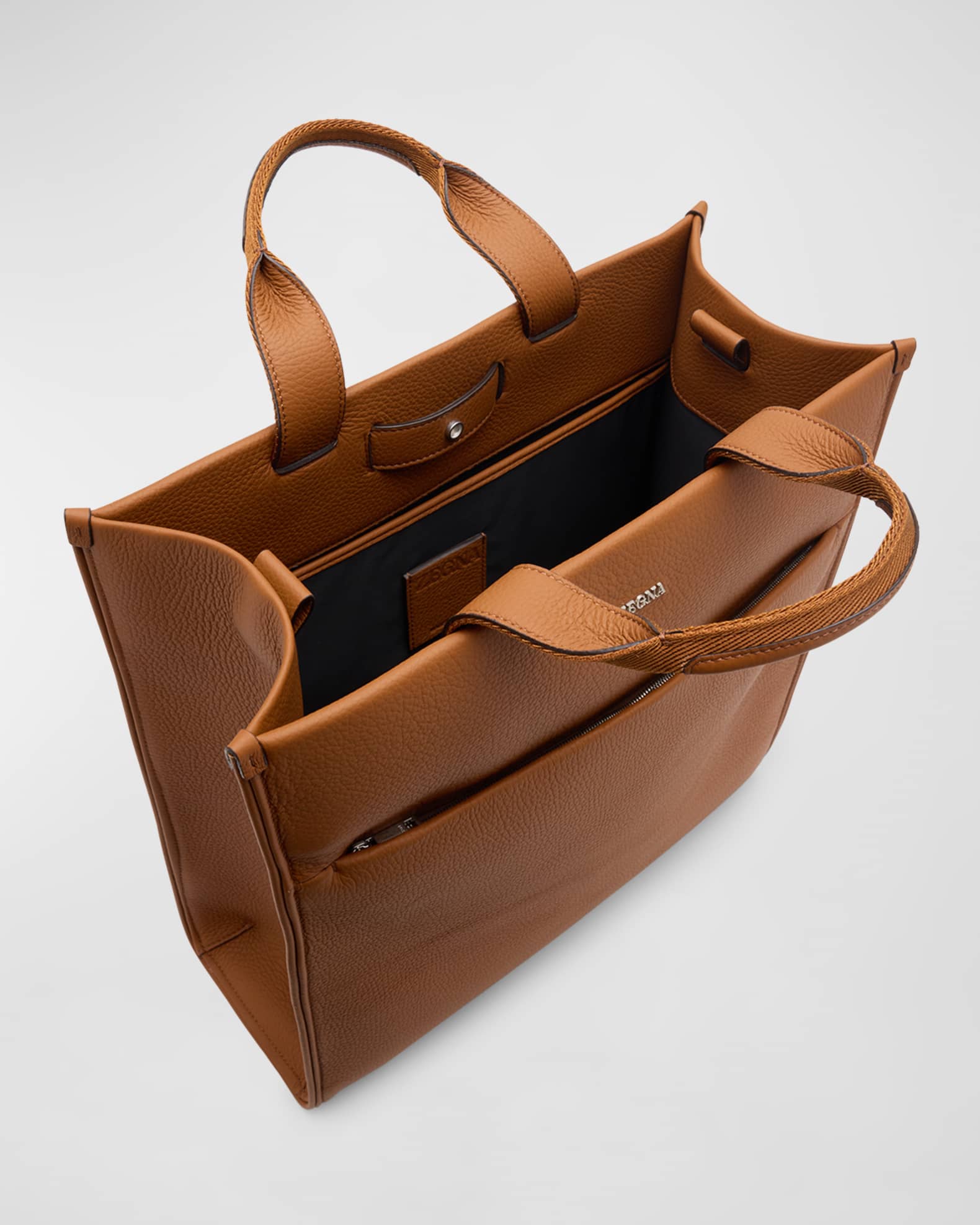 ZEGNA Men's East-West Deerskin Tote Bag | Neiman Marcus