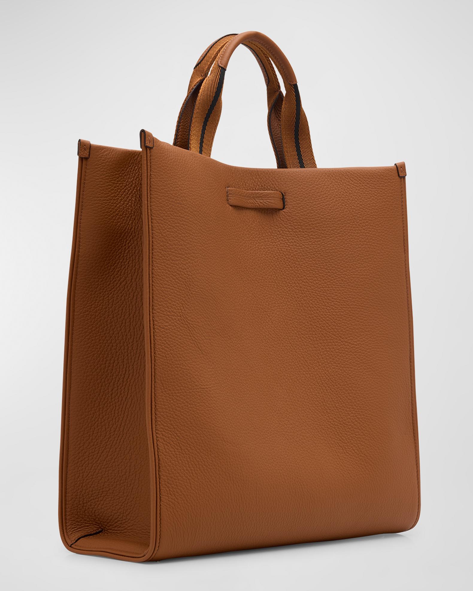 ZEGNA Men's East-West Deerskin Tote Bag | Neiman Marcus
