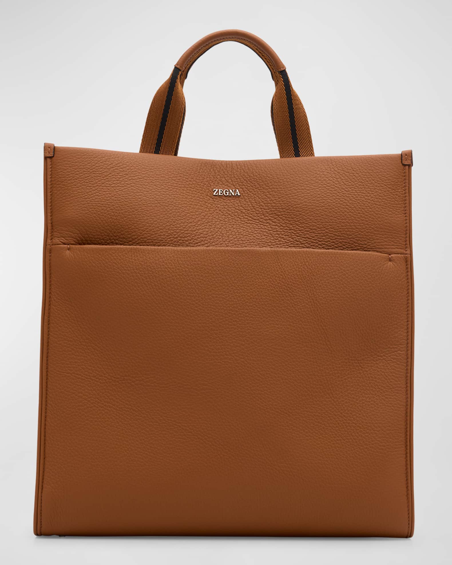 ZEGNA Men's East-West Deerskin Tote Bag | Neiman Marcus