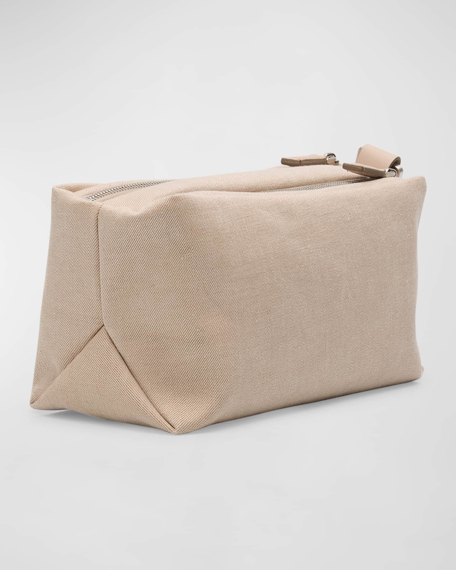 ZEGNA Men's Oasi Lino Double-Zip Pouch | Neiman Marcus