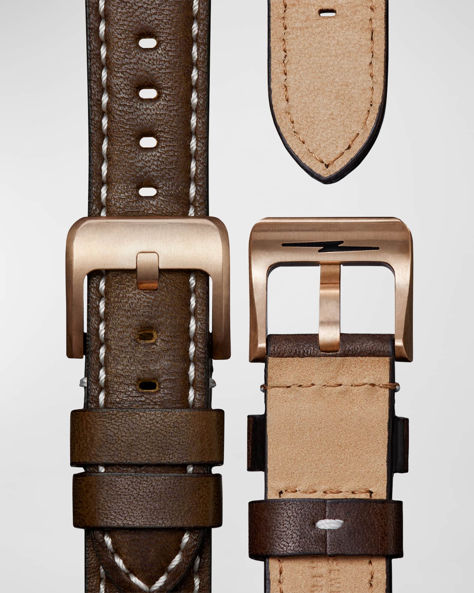 Shinola Bronze Automatic GMT Watch with Leather and Nylon Straps ...