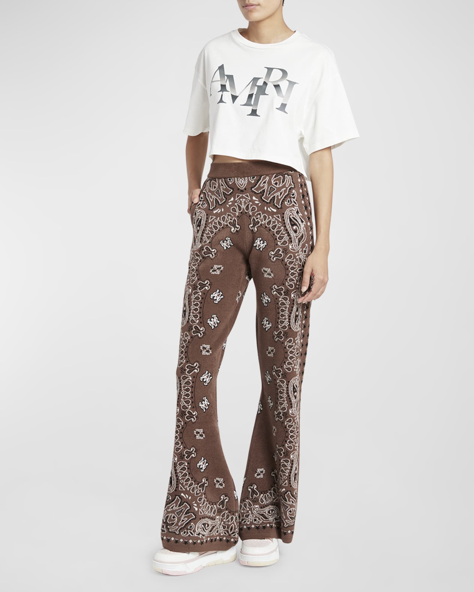 Amiri Amiri Staggered Chrome Tee | Neiman Marcus