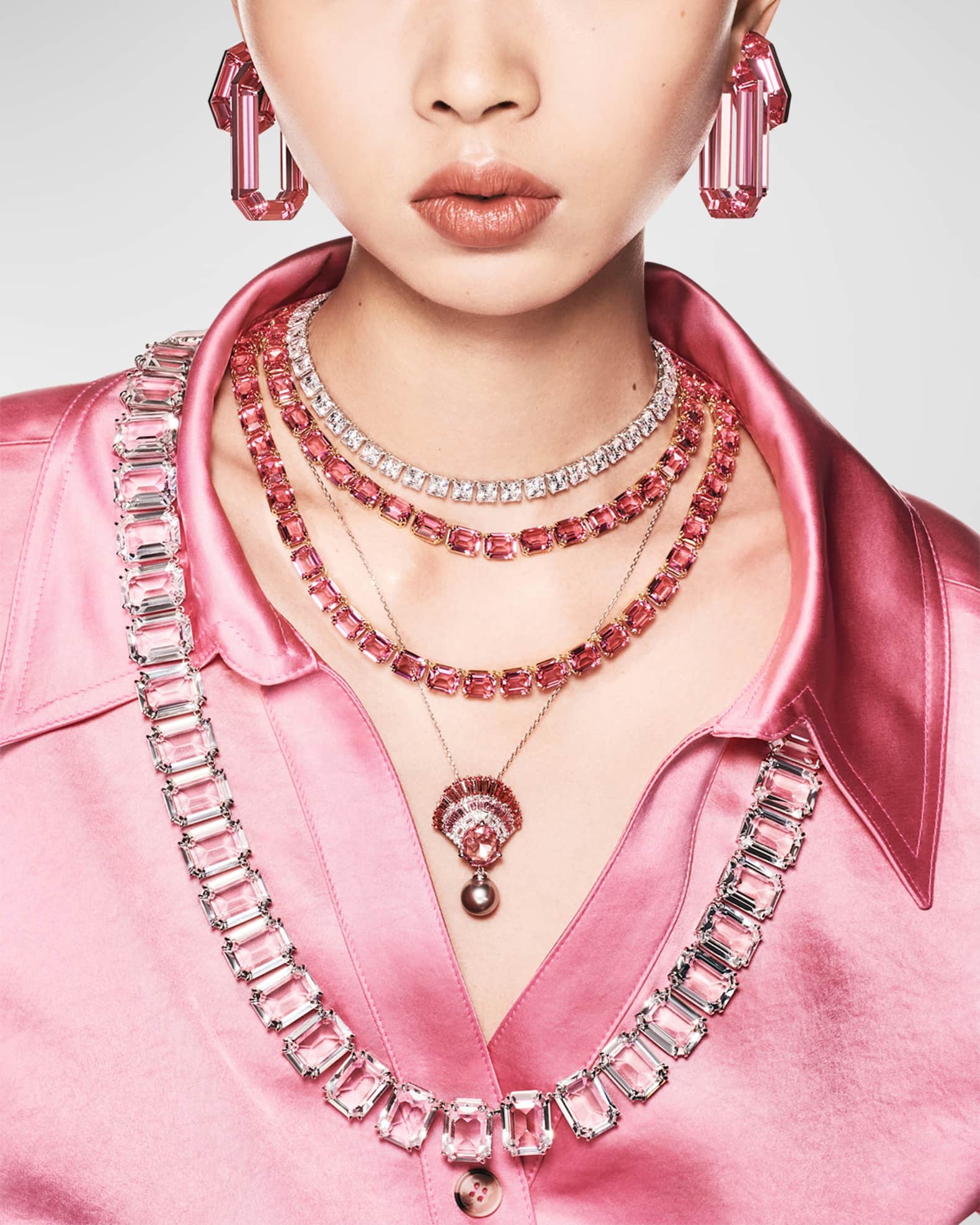 SWAROVSKI Millenia Necklace, Pink | Neiman Marcus