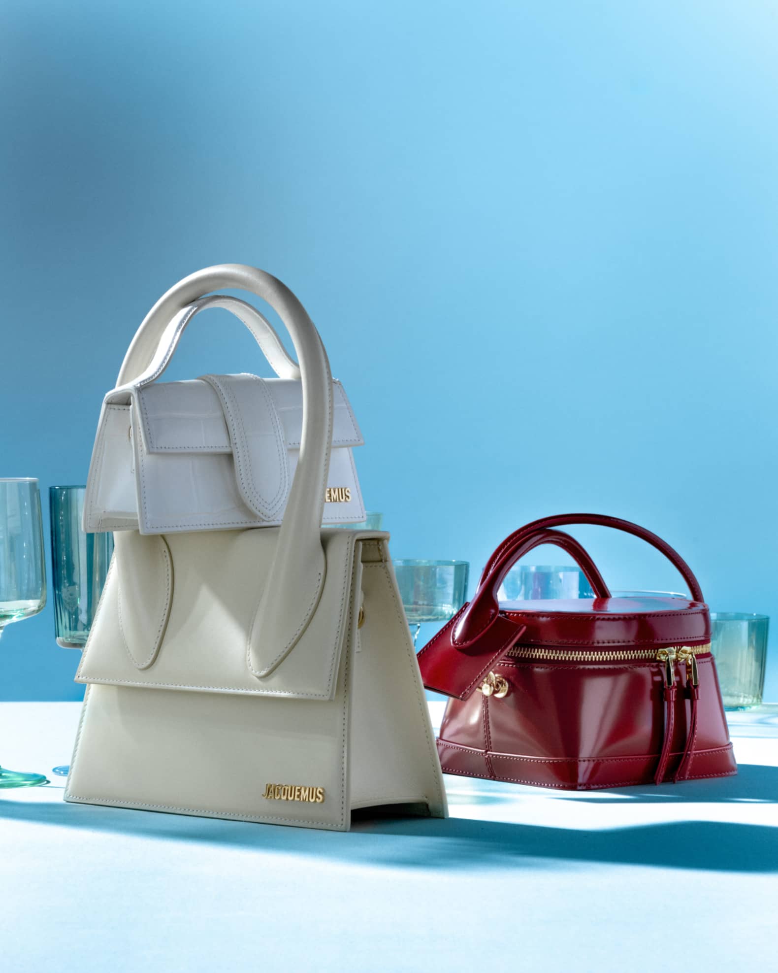 Jacquemus Le Vanito Patent Top-Handle Bag | Neiman Marcus