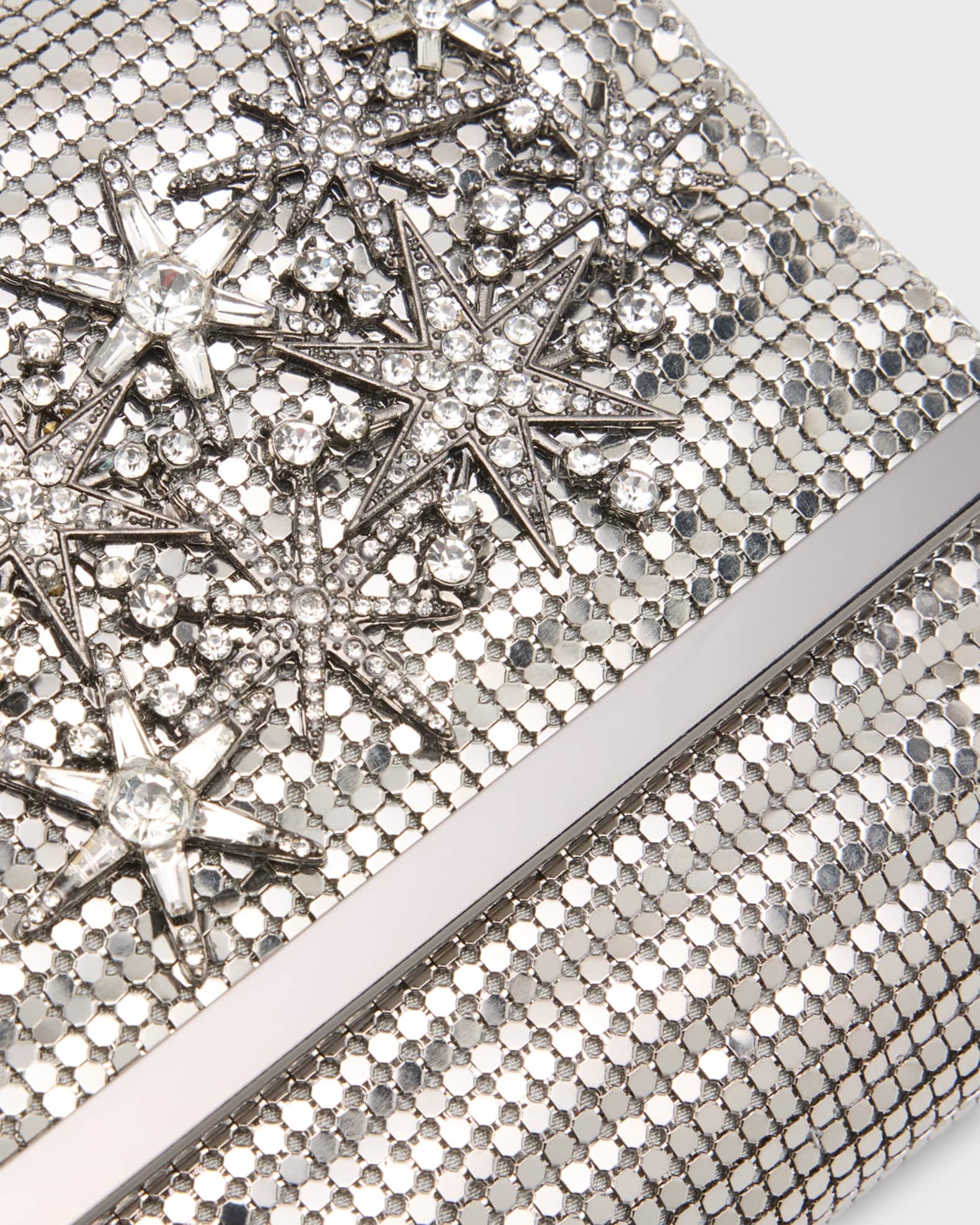 Whiting & Davis Marilyn Embellished Flap Clutch Bag | Neiman Marcus