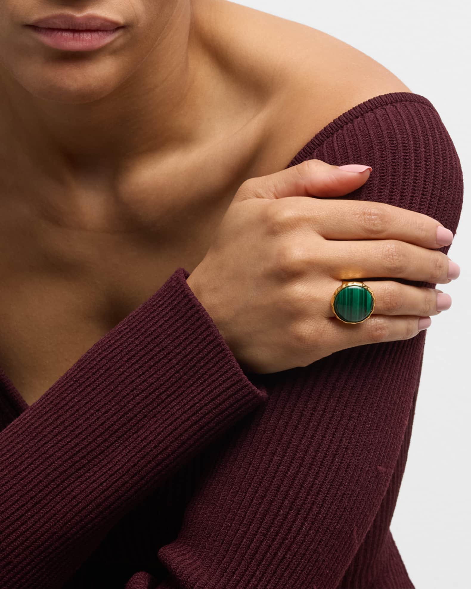 NEST Jewelry Small Malachite Adjustable Ring | Neiman Marcus