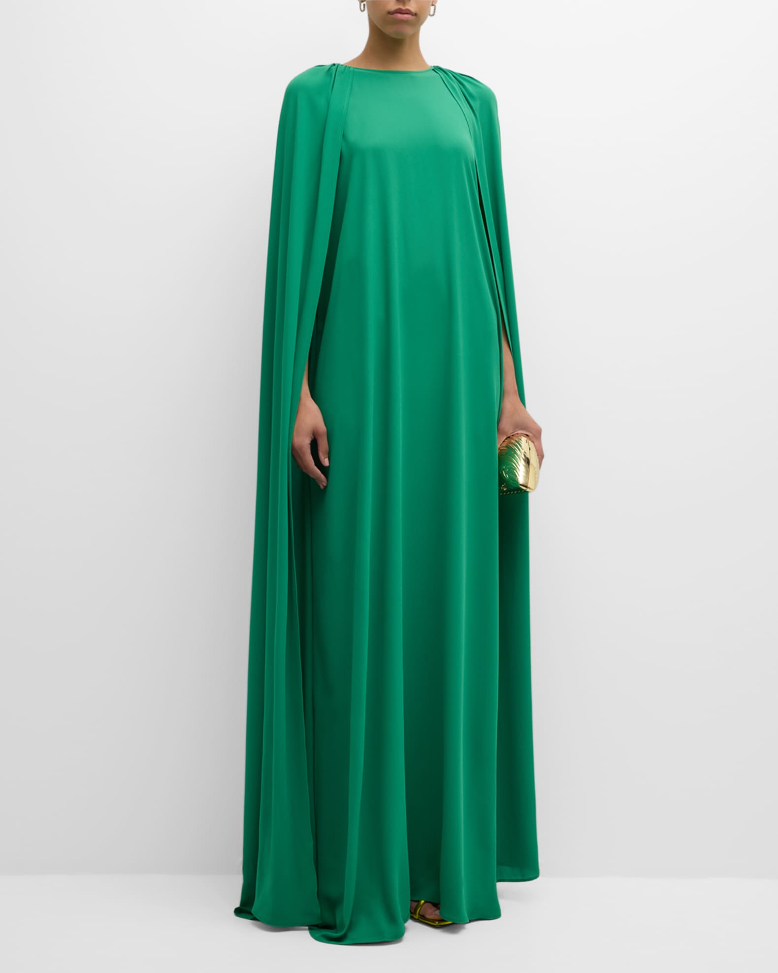 BERNADETTE Minnie Cape Maxi Dress | Neiman Marcus