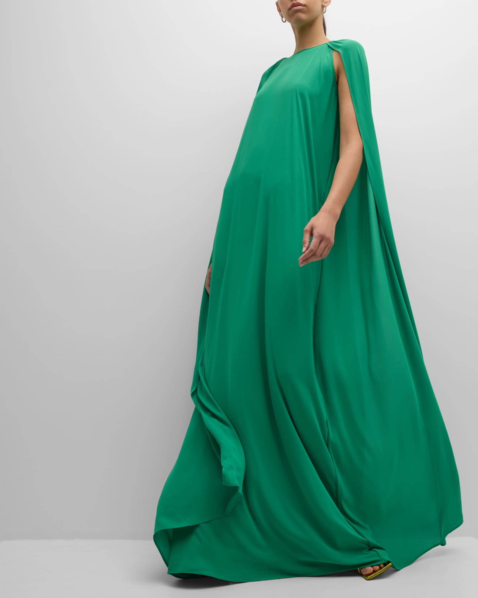 BERNADETTE Minnie Cape Maxi Dress | Neiman Marcus