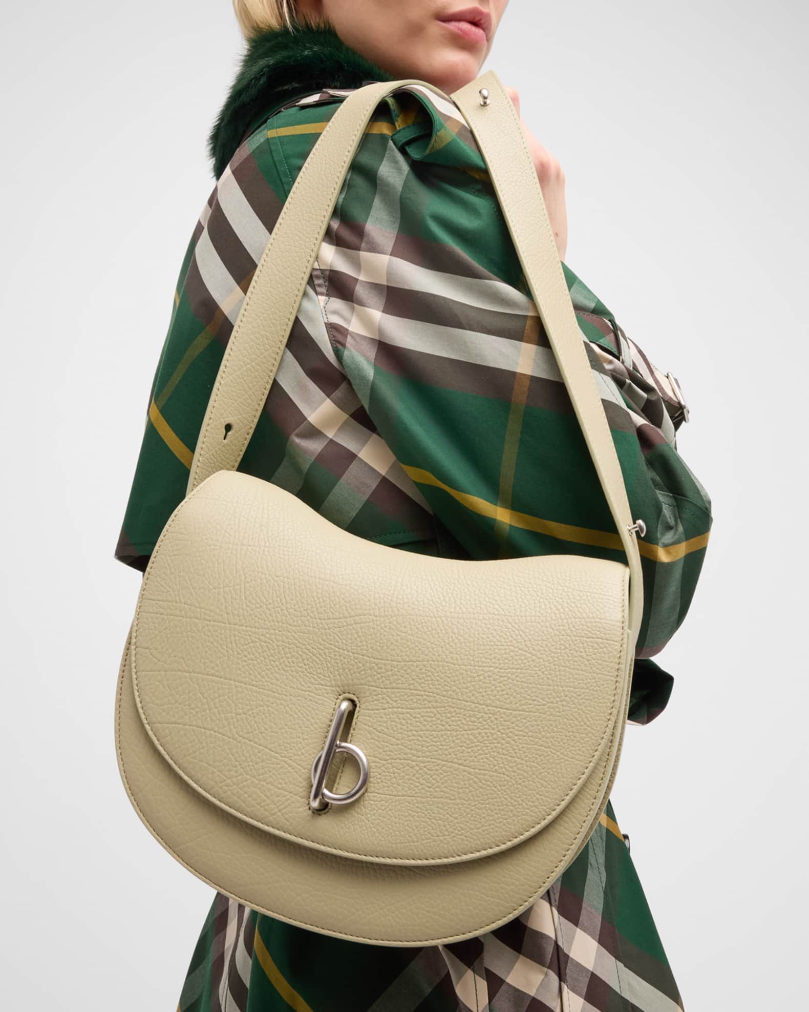 Burberry Rocking Horse Leather Saddle Crossbody Bag | Neiman Marcus