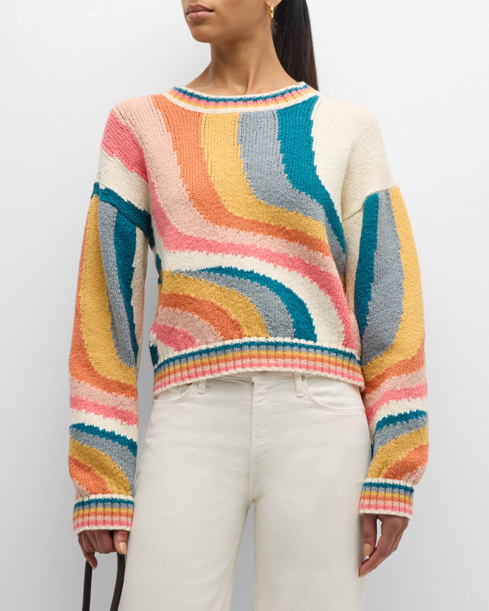 MOTHER The Itsy Crop Jumper Pullover | Neiman Marcus