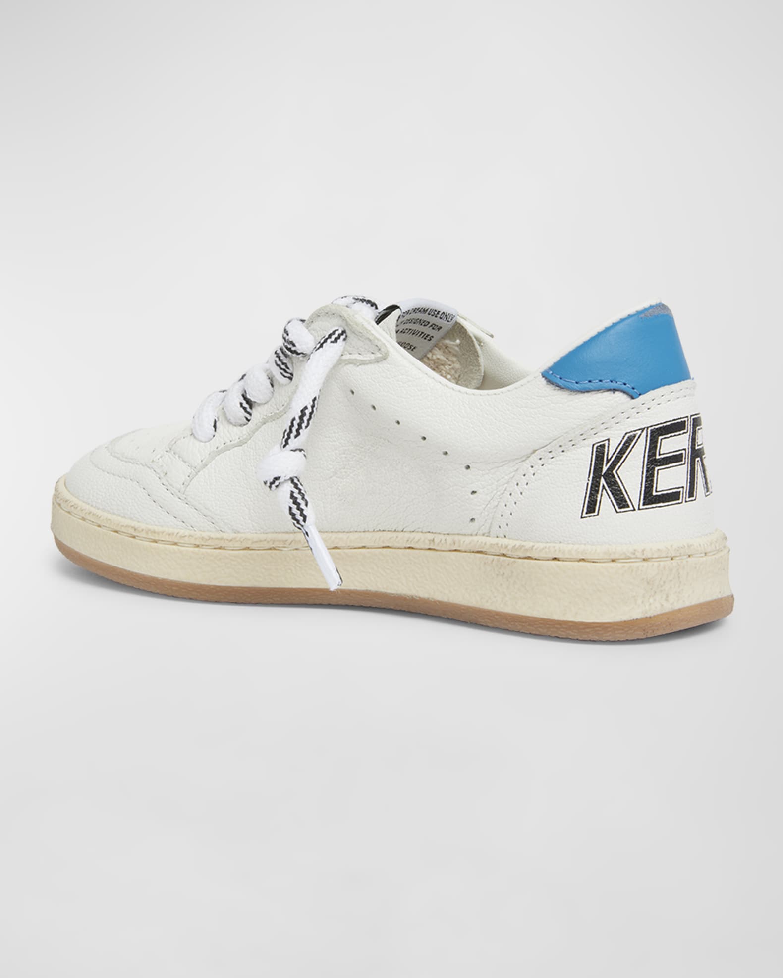 Kid's Ballstar Nappa Suede Star Leather Sneakers | Neiman Marcus