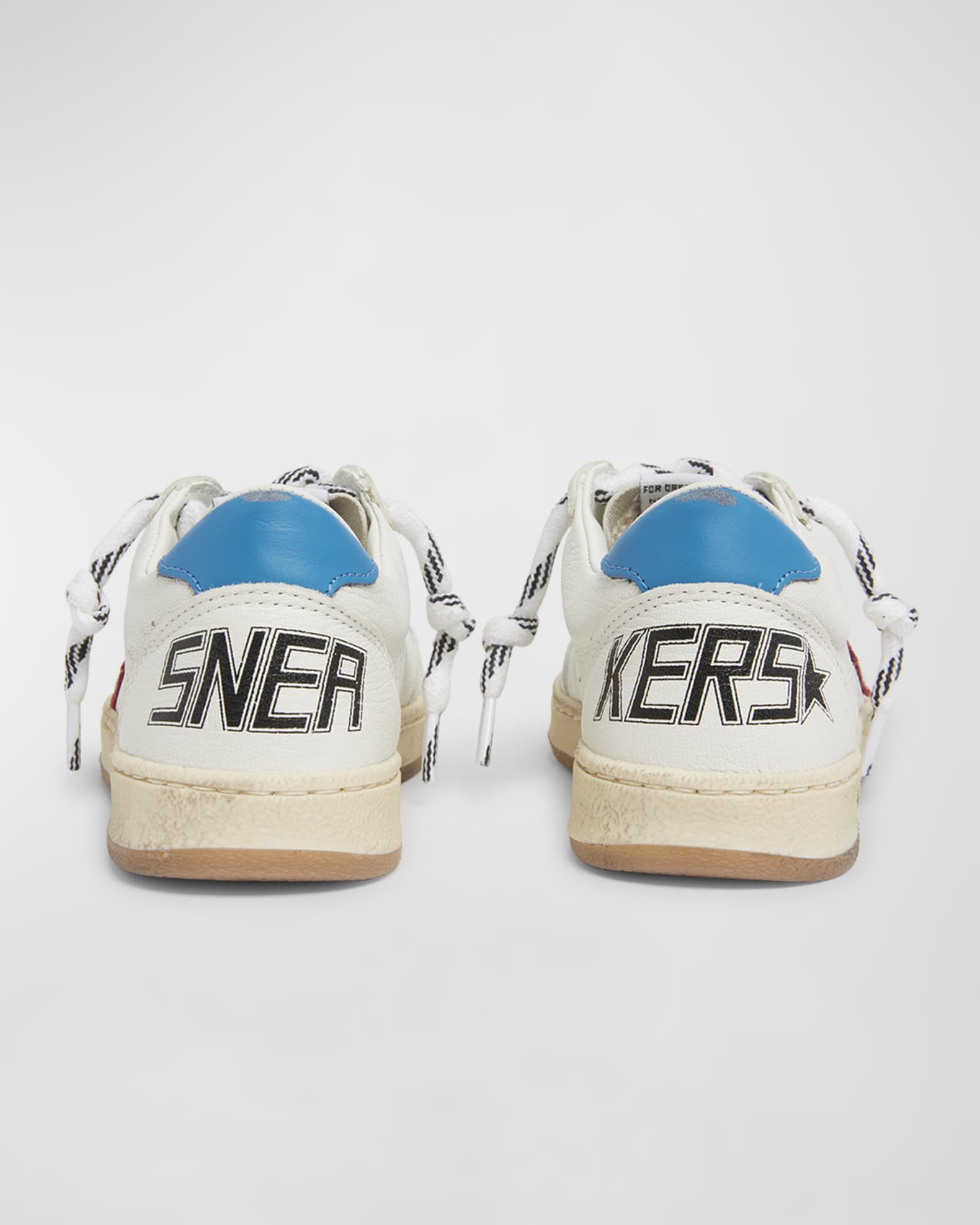 Kid's Ballstar Nappa Suede Star Leather Sneakers | Neiman Marcus