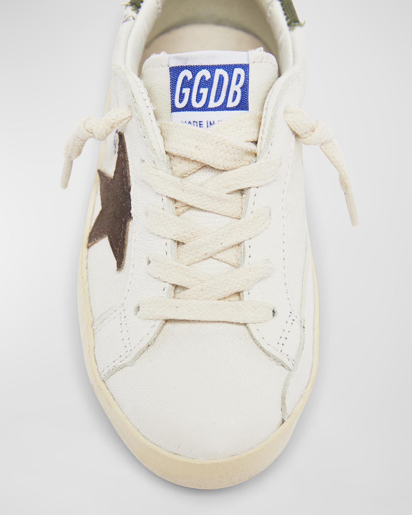 Golden Goose Kid's Super Star Nappa Leather Sneakers, Baby/Toddler ...