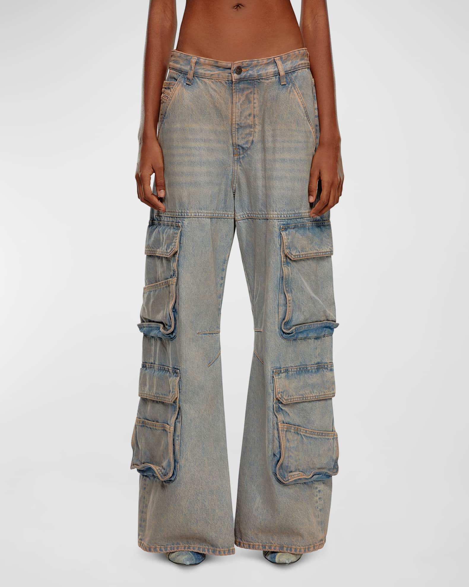 Diesel Men's D-Sire Wide Leg Cargo Trousers | Neiman Marcus