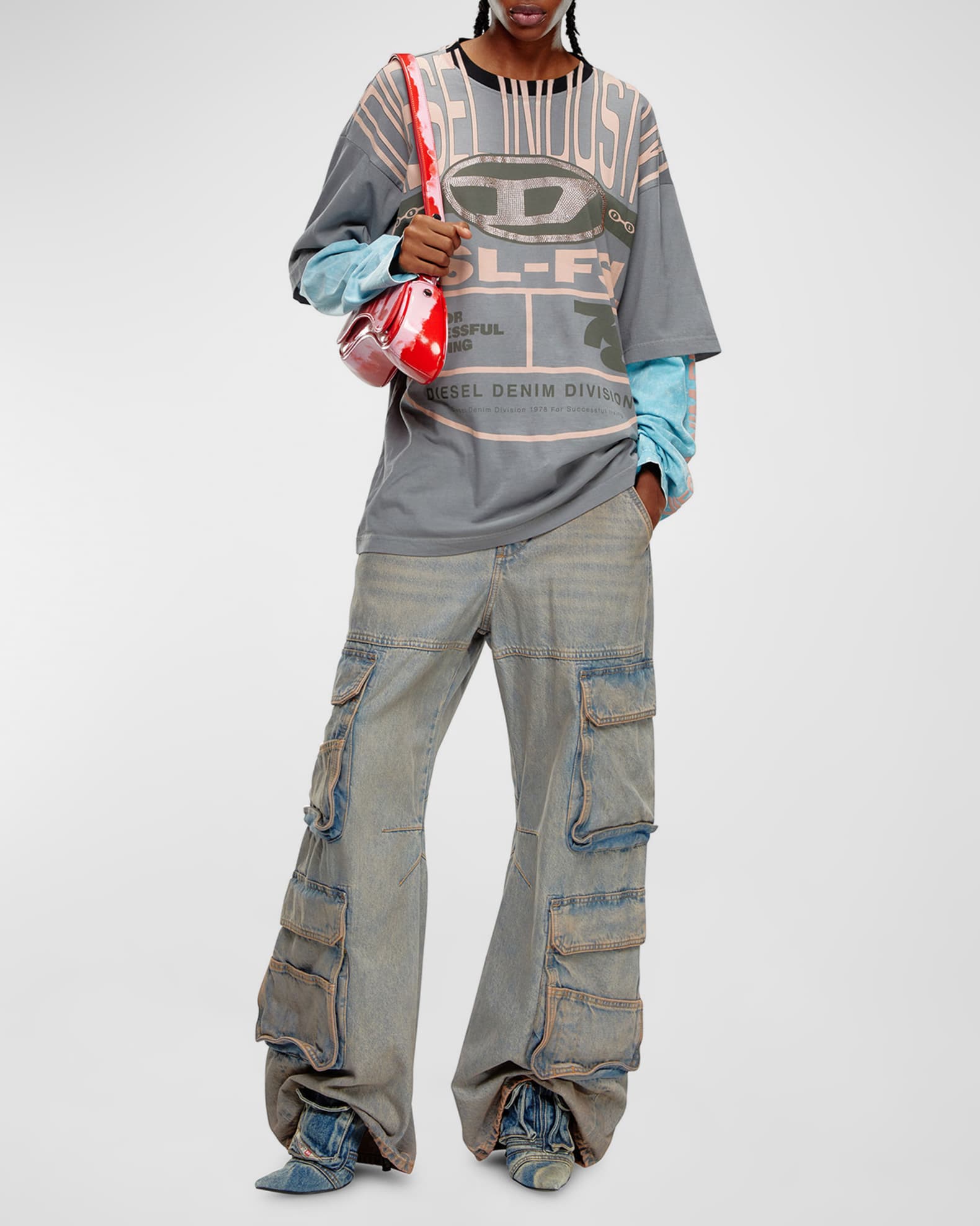 Diesel Men's D-Sire Wide Leg Cargo Trousers | Neiman Marcus