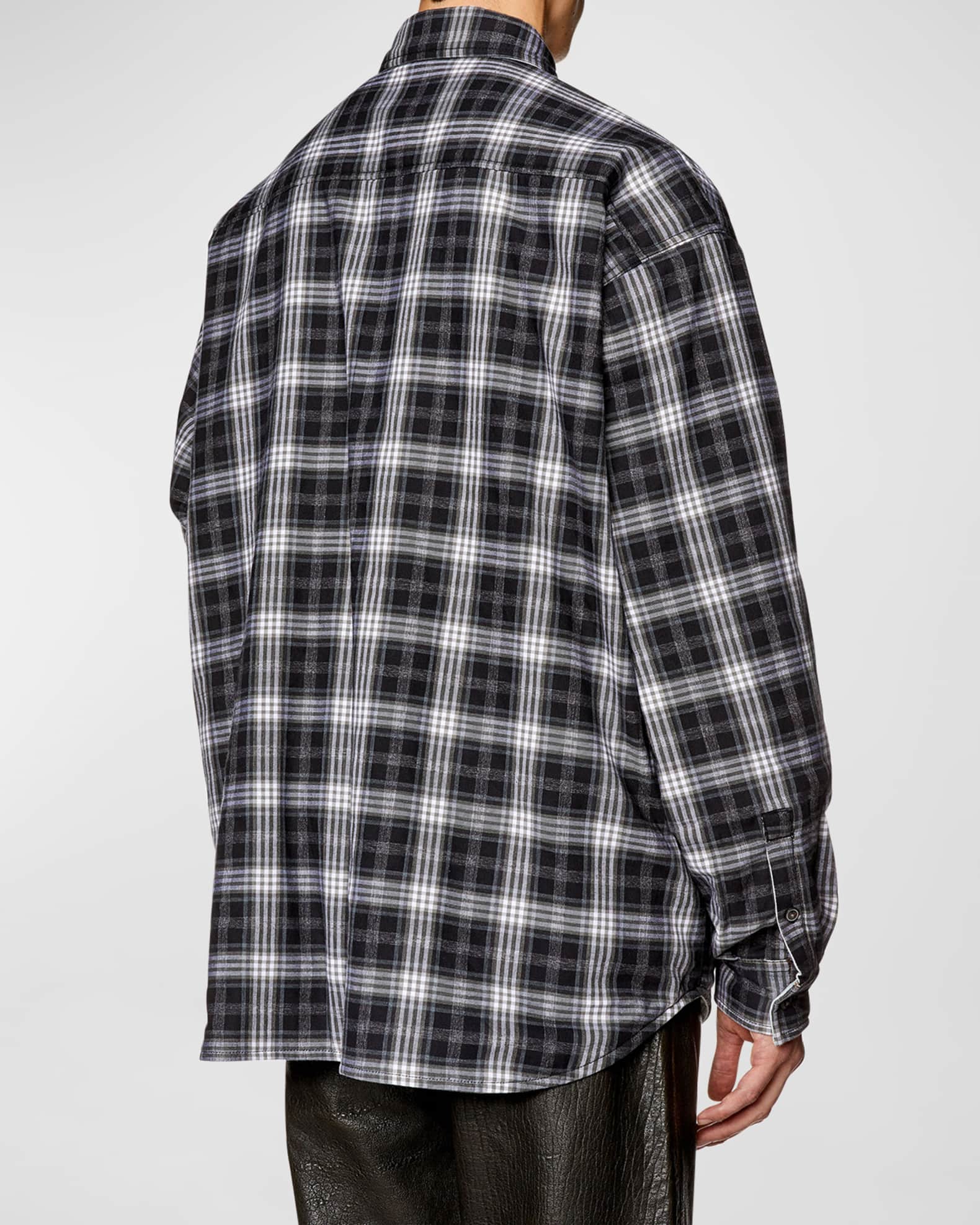 Diesel Men's Dewny Reversible Check Shirt Jacket | Neiman Marcus