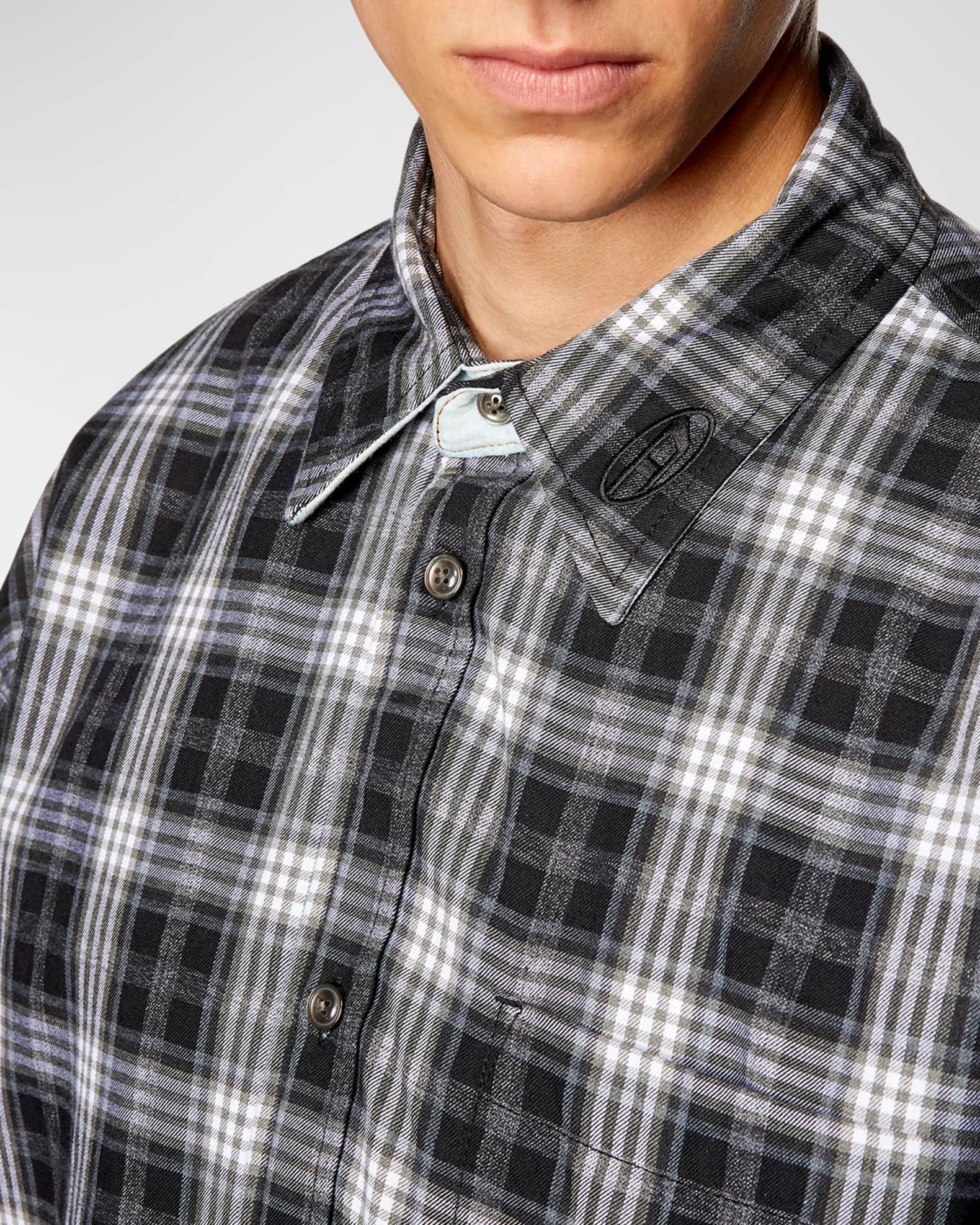 Diesel Men's Dewny Reversible Check Shirt Jacket | Neiman Marcus