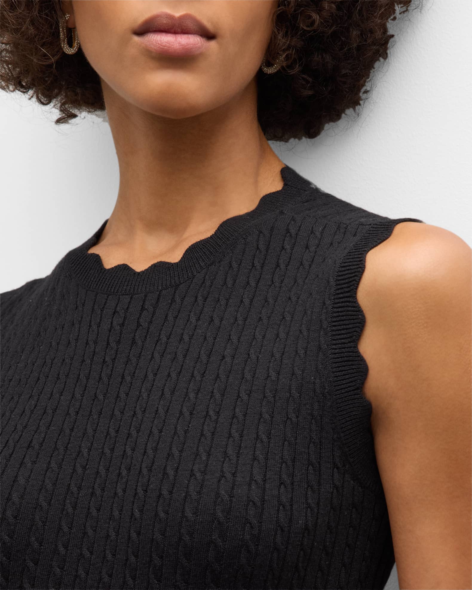 PAIGE Syrie Cable-Knit Top | Neiman Marcus