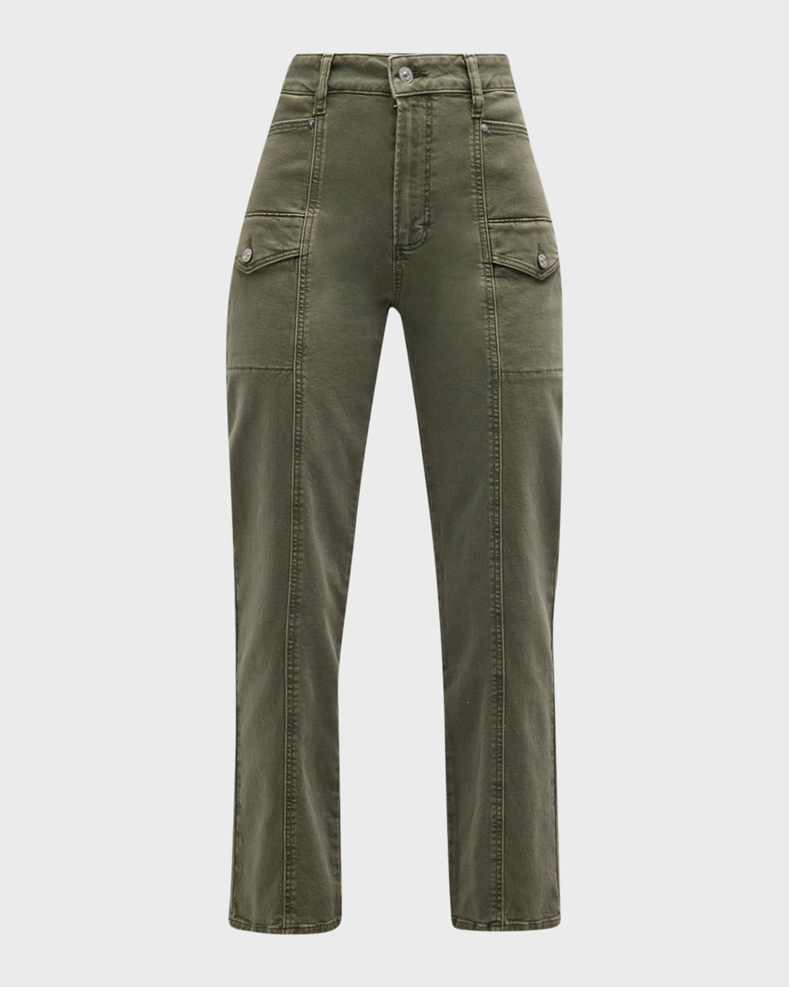PAIGE Alexis Cropped Cargo Jeans | Neiman Marcus