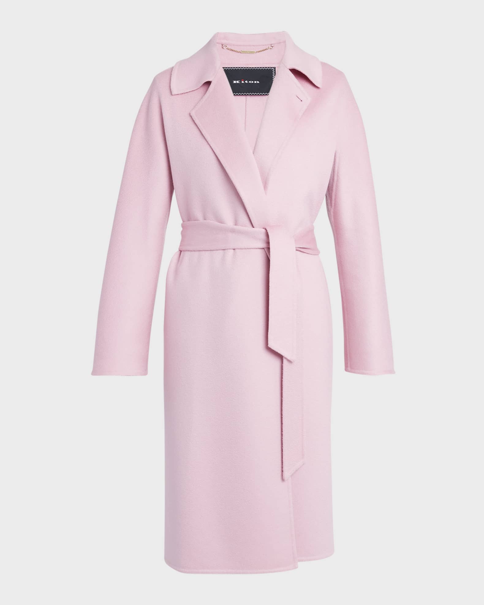 Kiton Belted Cashmere Long Wrap Overcoat | Neiman Marcus