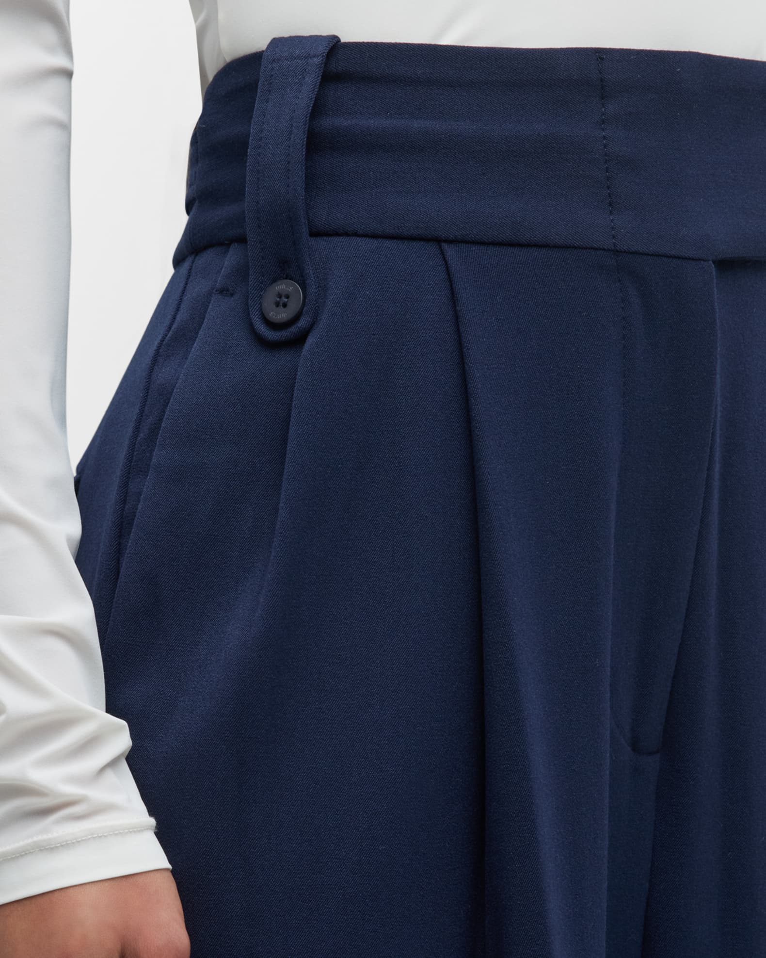 STAUD Ruth Wide-Leg Pleated Pants | Neiman Marcus