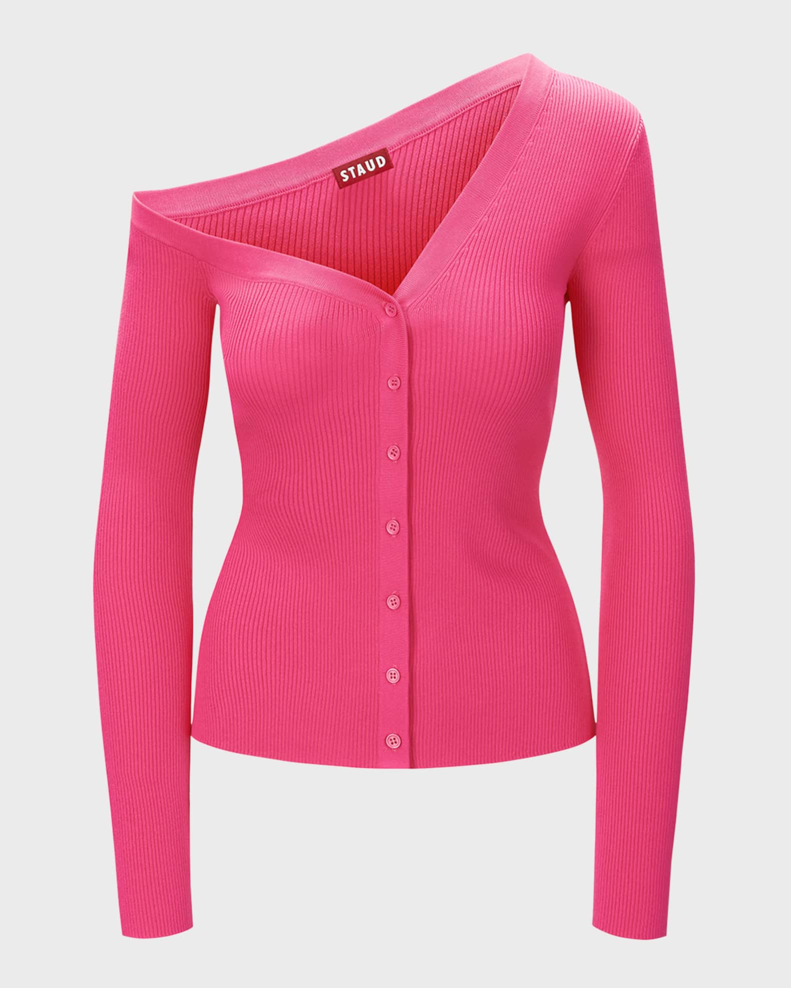 STAUD Craftsman One-Shoulder Sweater | Neiman Marcus